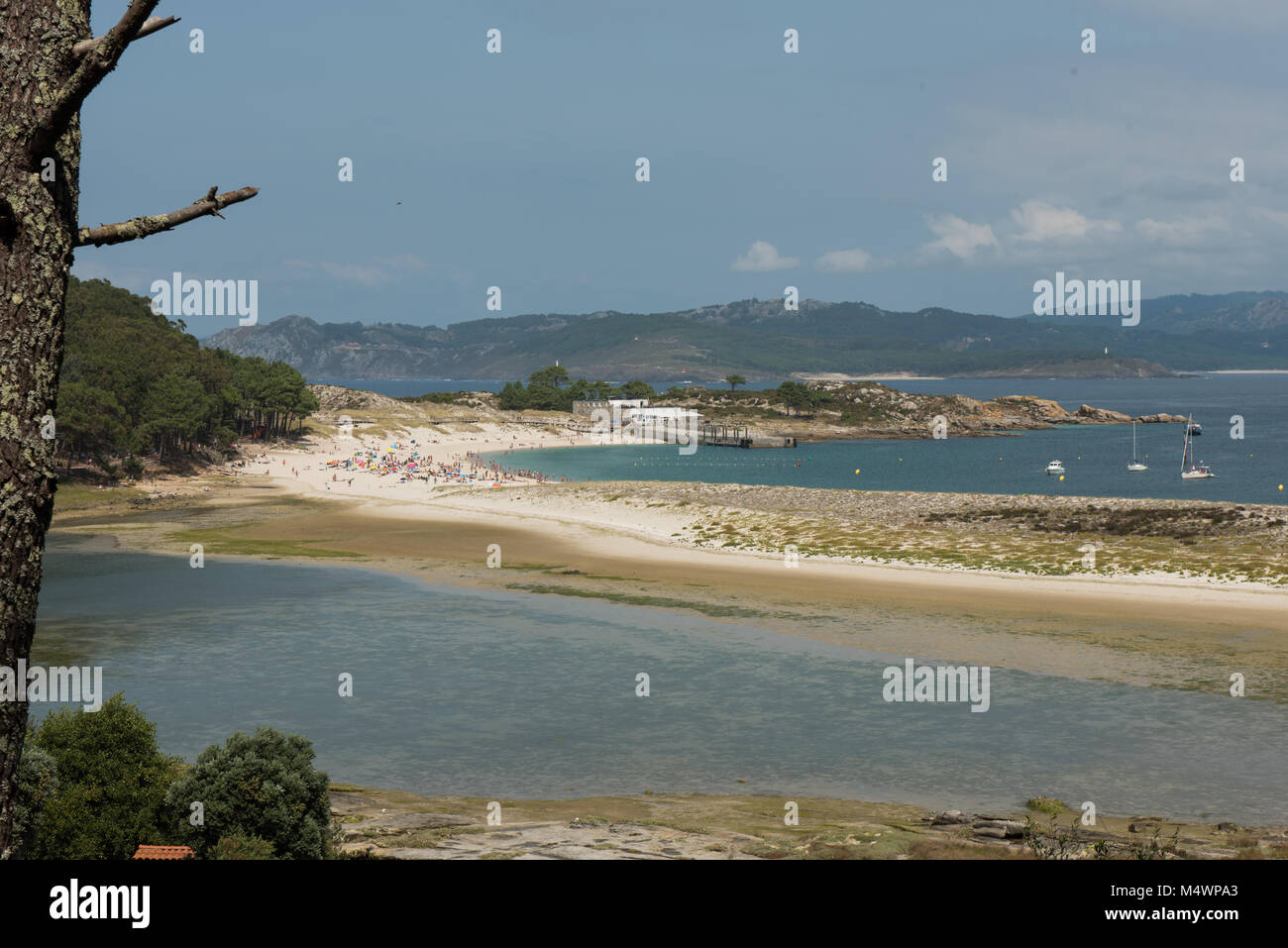 Views over the Rodas Beach, Cies islands, Galicia, Spain Stock Photo ...
