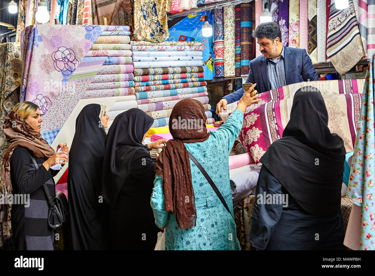 Tehran, Iran - April 29, 2017: Islamic women dressed in religious veil ...