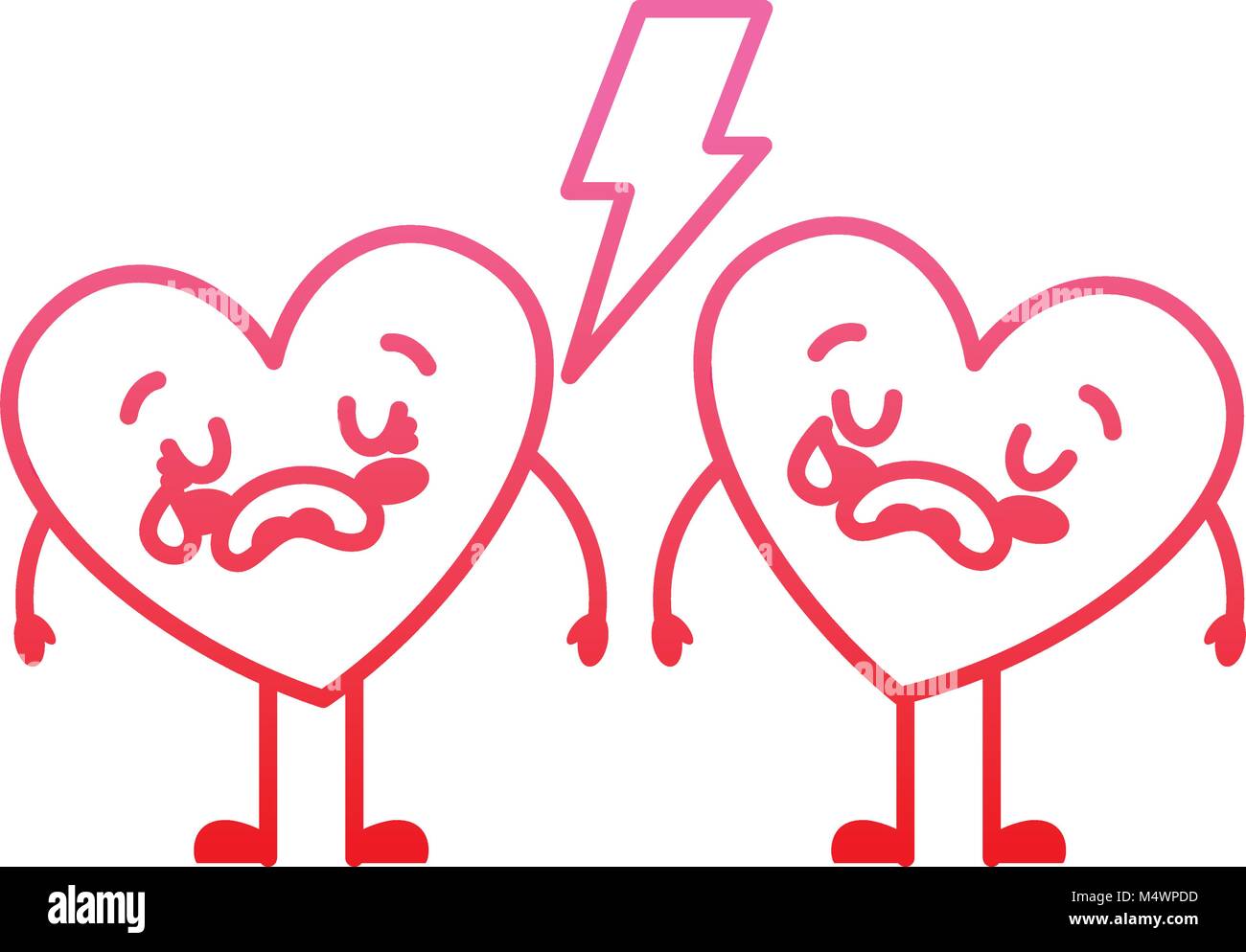 Sad Broken Heart Cartoon Illustration High Resolution Stock Photography ...