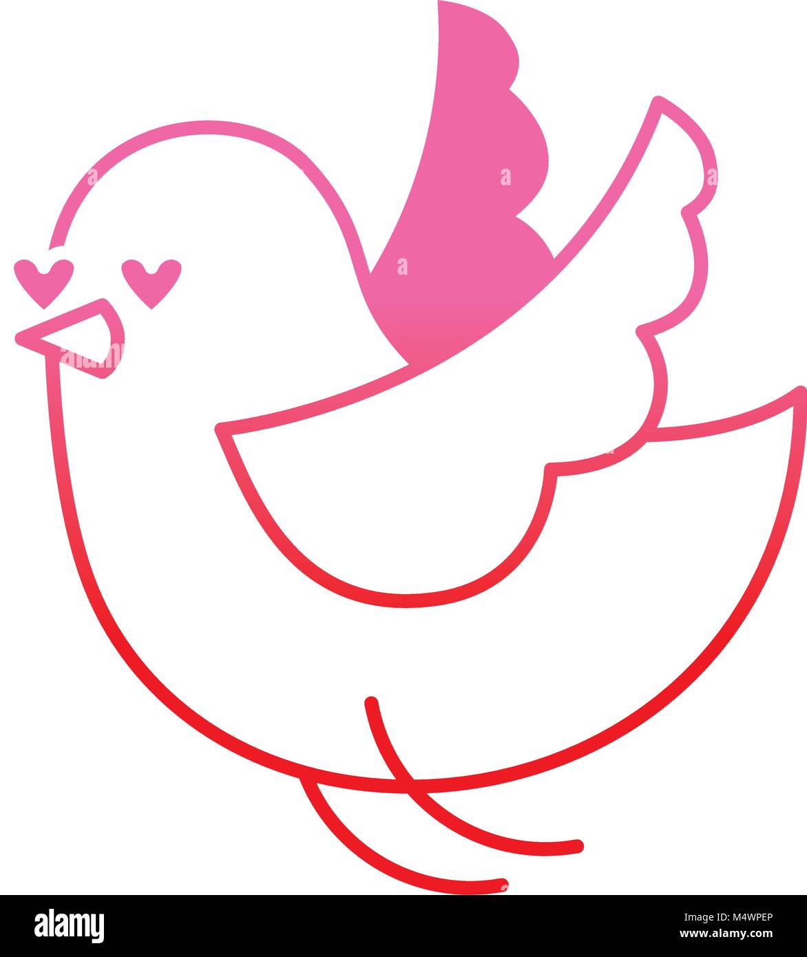 cute little bird hearts eyes lovely Stock Vector Image & Art - Alamy