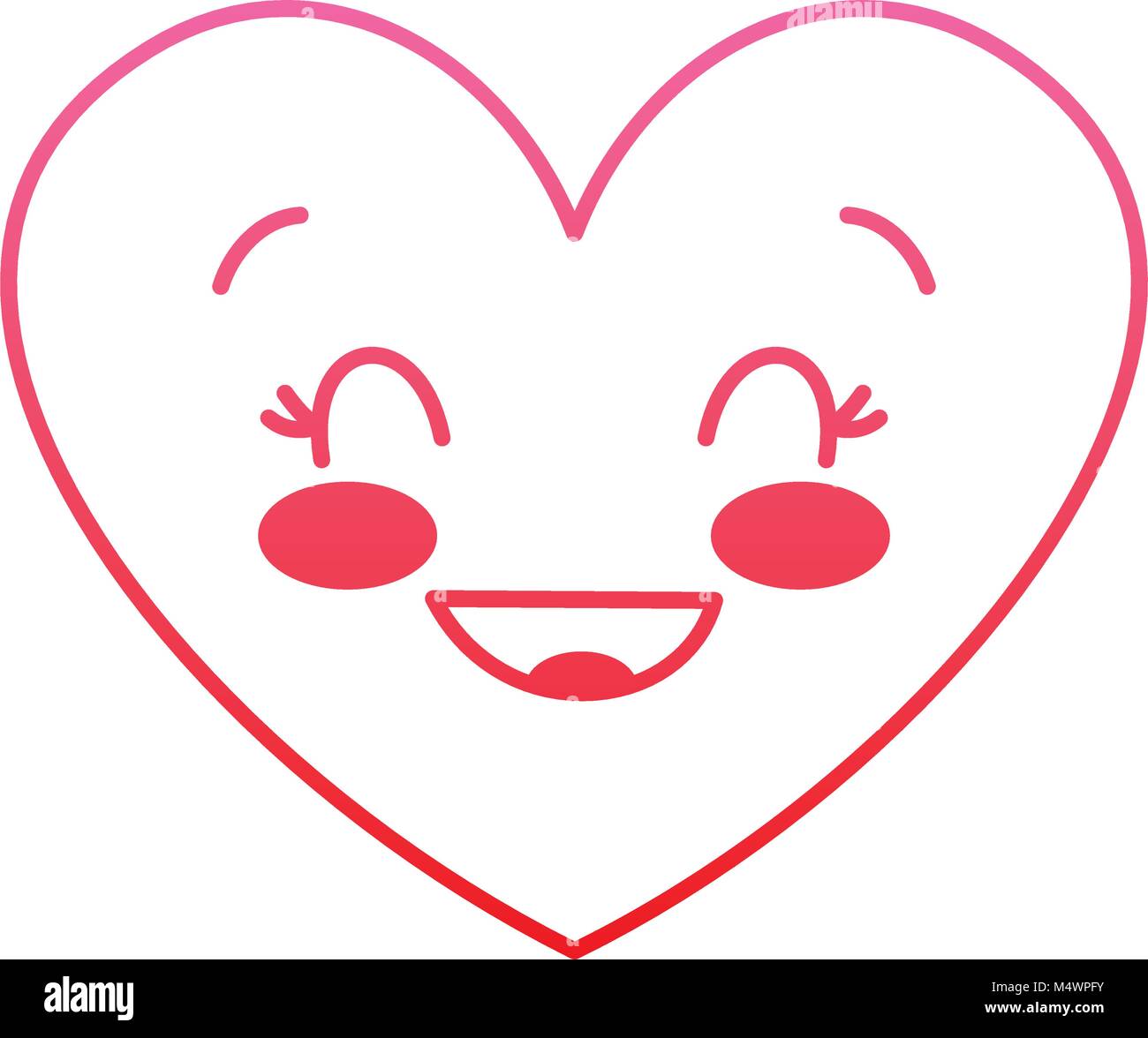 cute cartoon heart smiling happy character Stock Vector Image & Art - Alamy