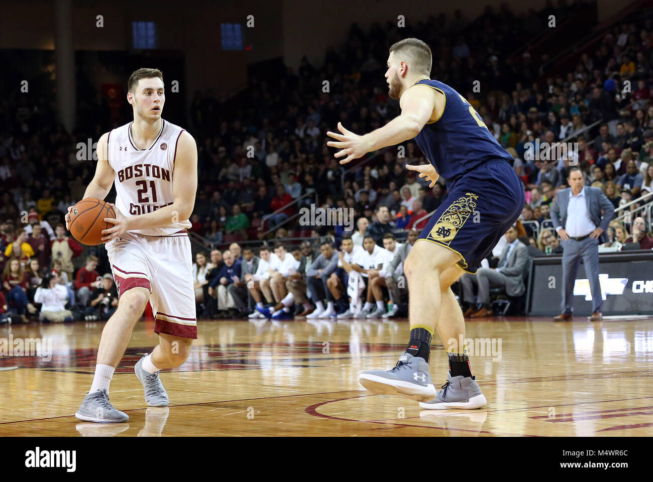 Conte Forum. 17th Feb, 2018. MA, USA; Boston College Eagles forward Nik ...