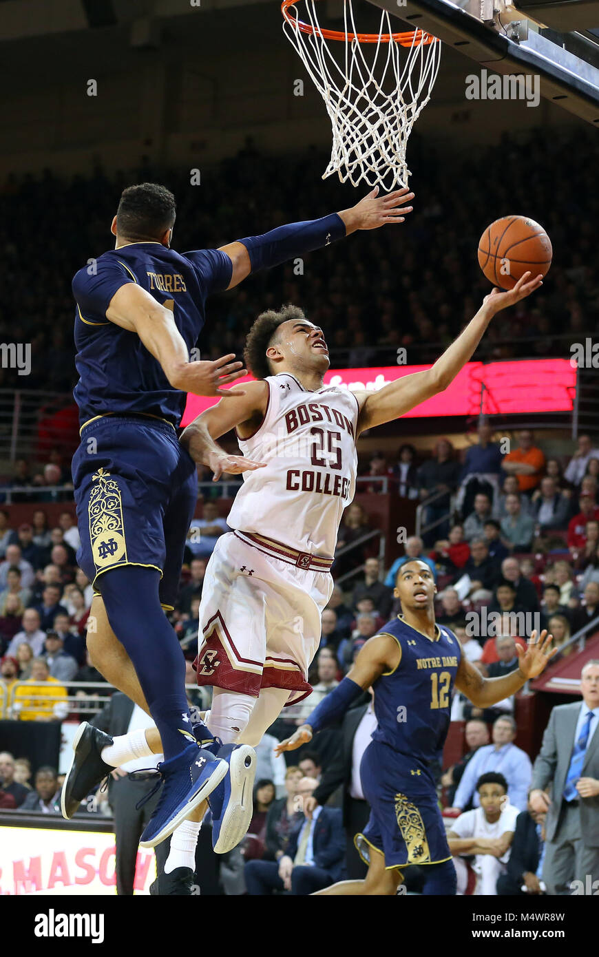 Conte Forum. 17th Feb, 2018. MA, USA; Boston College Eagles guard ...