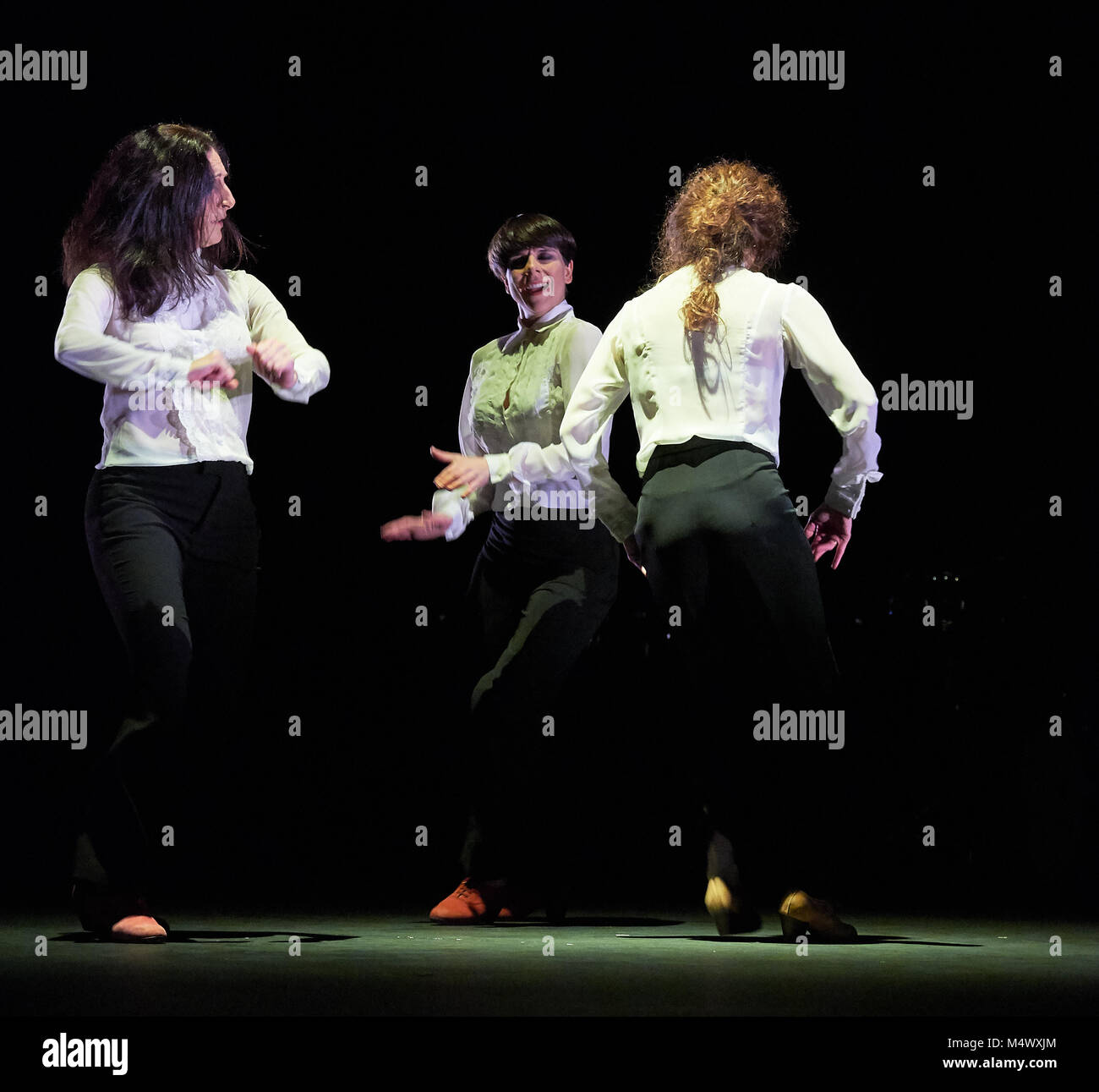 London, UK. 18th Feb, 2018. Ursula Lopez, Tamara Lopez and Leonor Leal ...