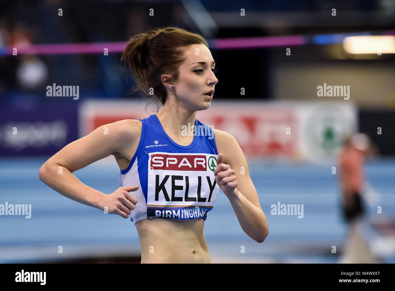 Birmingham, UK. 18th Feb, 2018. Erika Kelly in action during today's ...
