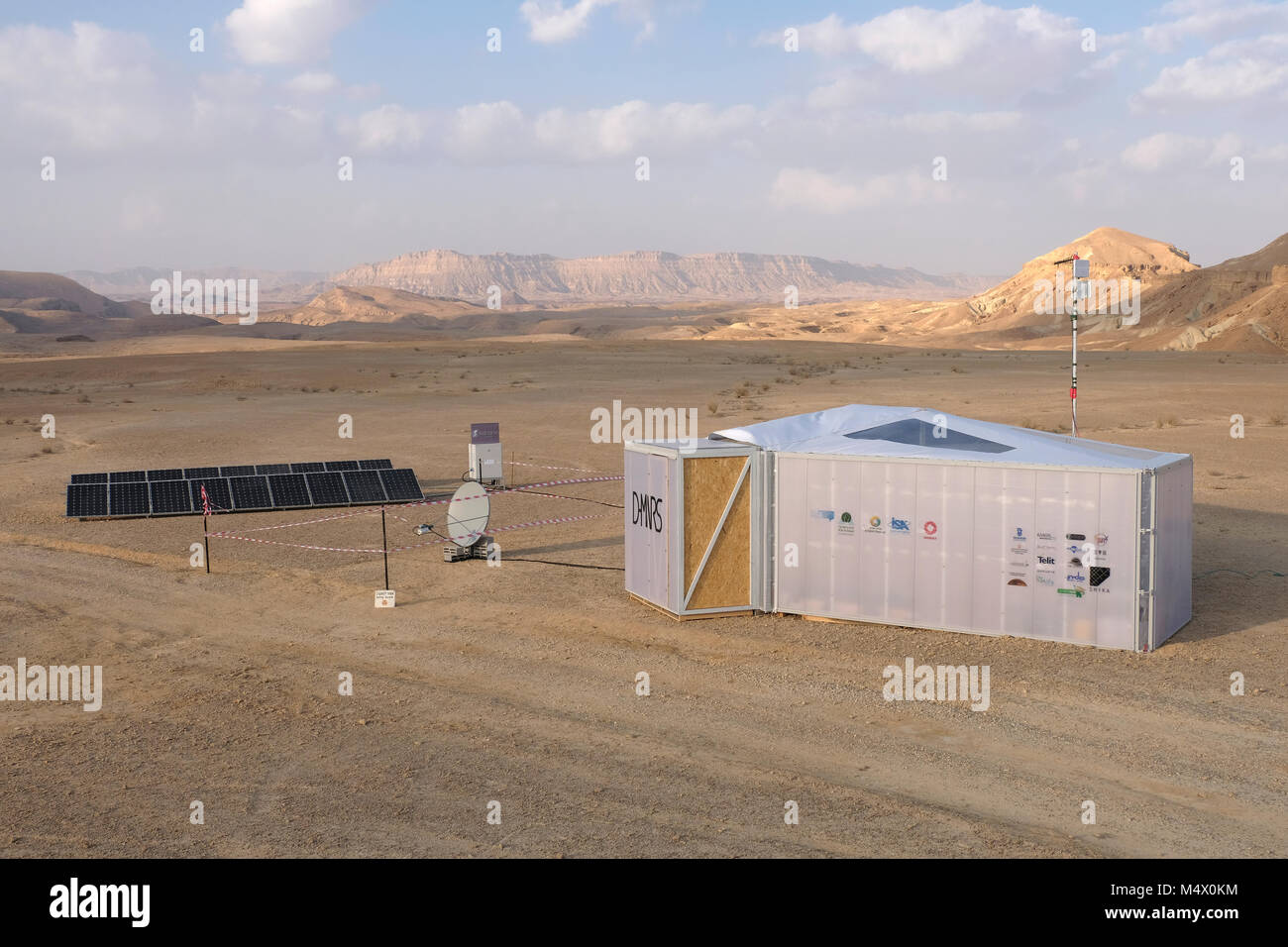 View of the compound of the Mars-like research facility built for D ...