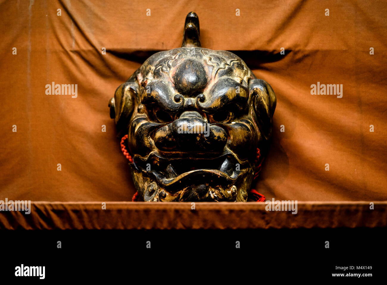 FEBRUARY 17, 2018 - An ogre mask on display at the Takisanji Demon ...