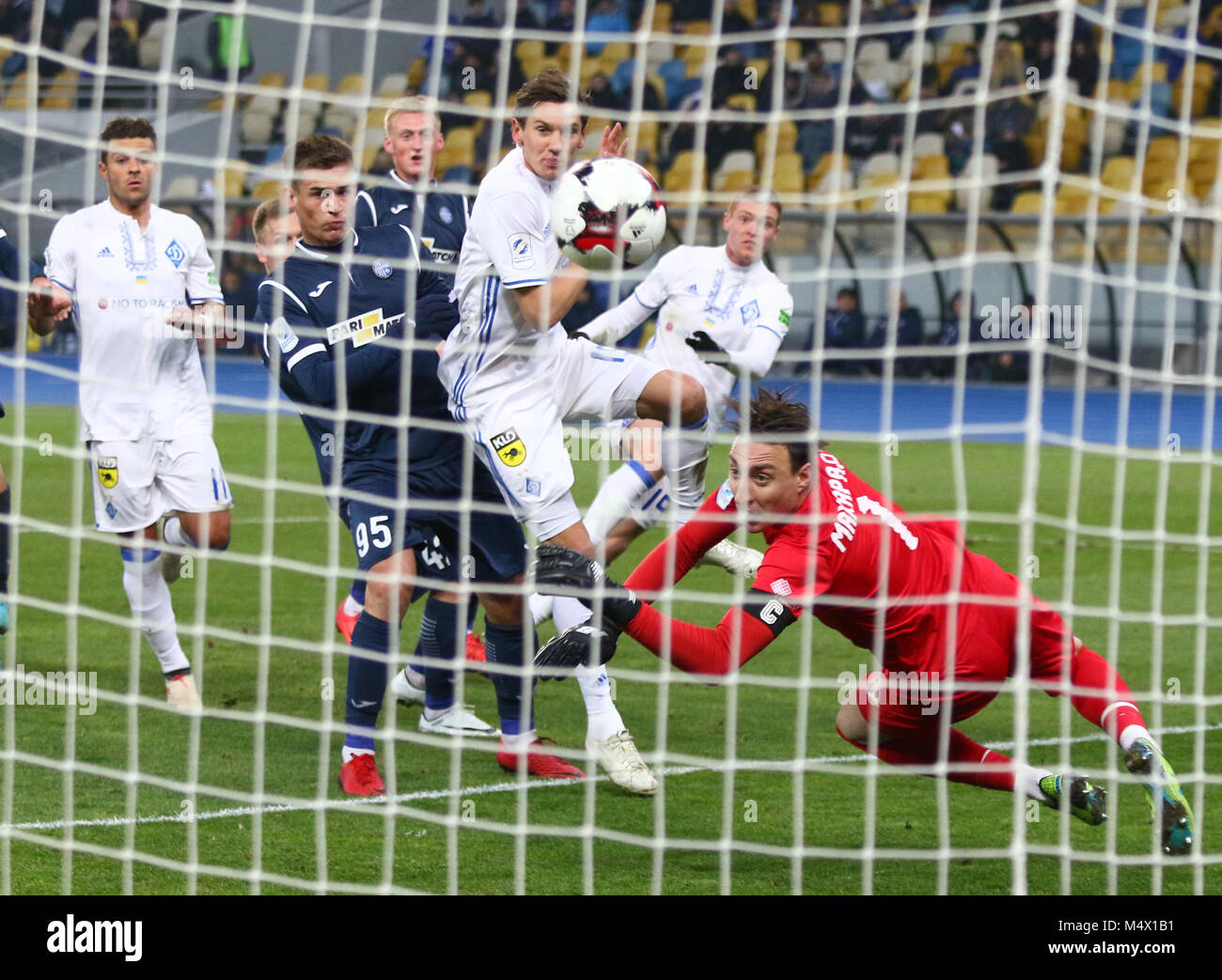 Soccer sport jump stadium striker team uefa ukraine white hi-res stock ...