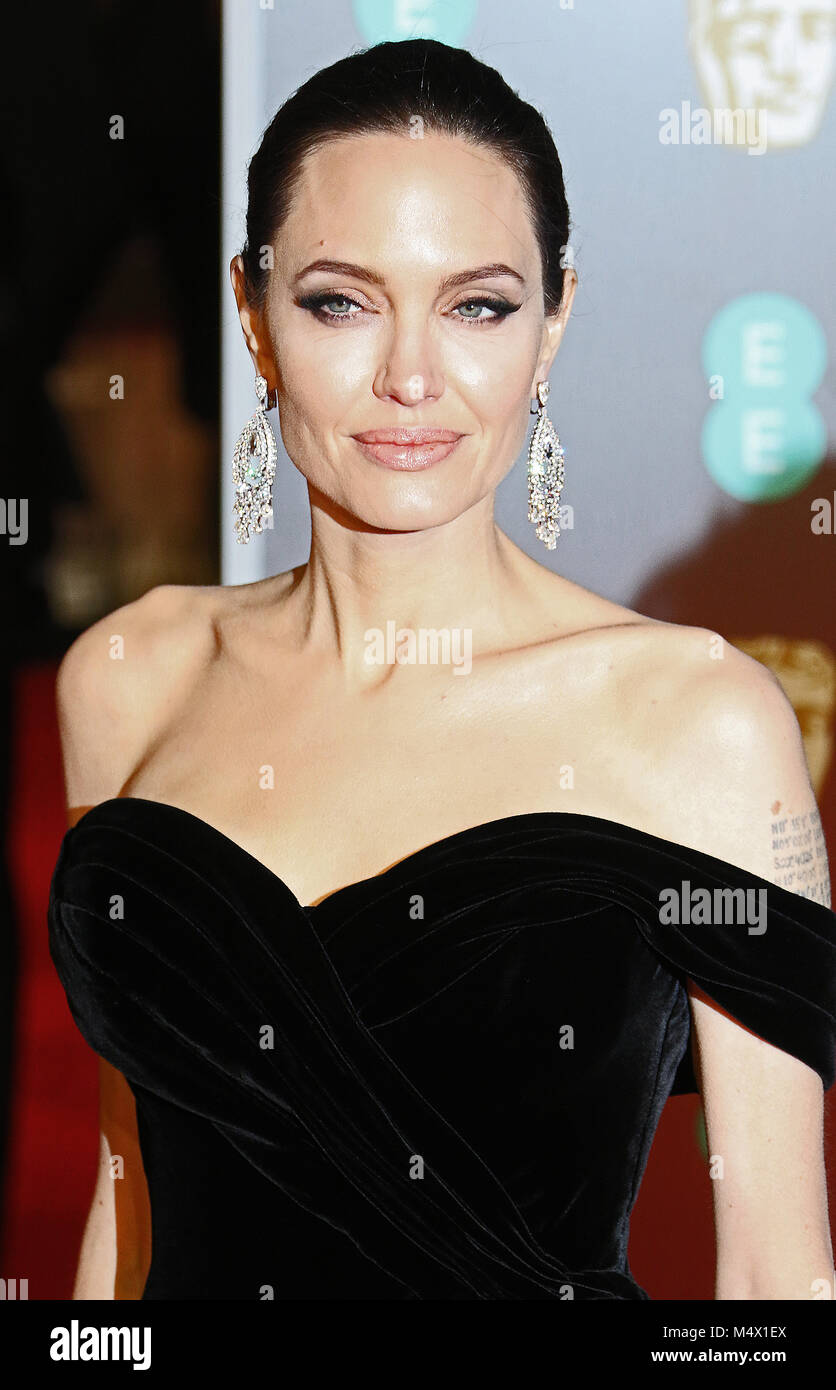 London, UK. 18th Feb, 2018. Angelina Jolie, EE British Academy Film ...