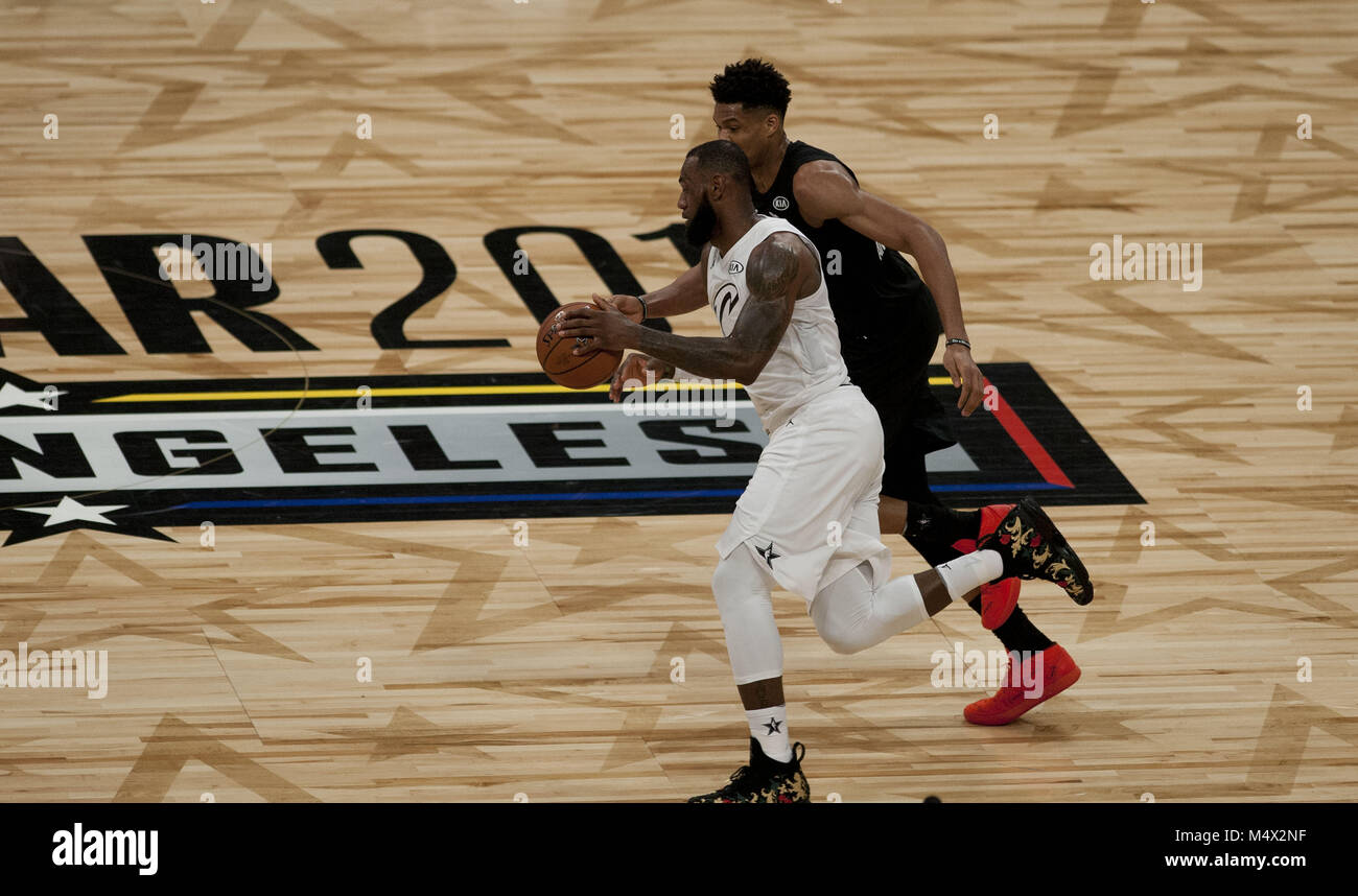 Los Angeles, CALIFORNIA, USA. 18th Feb, 2018. LeBron James #23 of Team ...