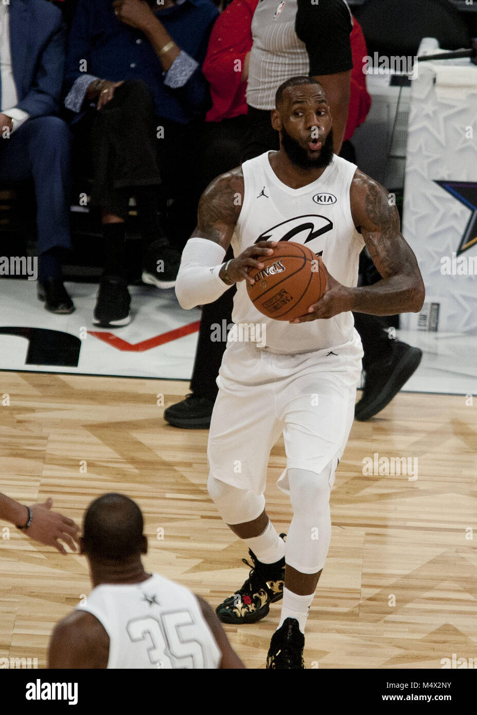 Los Angeles, CALIFORNIA, USA. 18th Feb, 2018. LeBron James #23 of Team ...