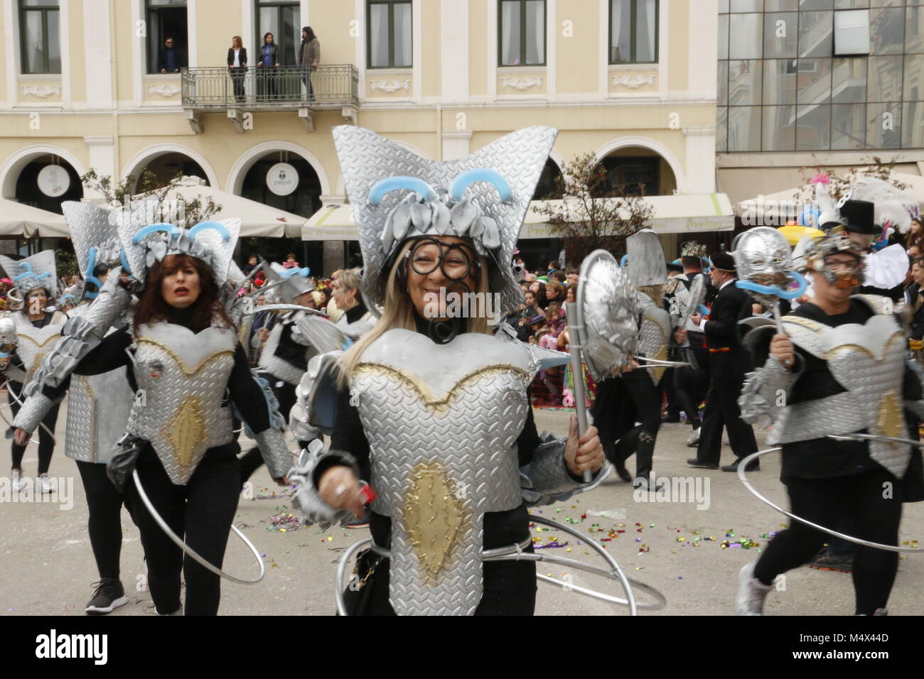 Patra, Greece. 18th Feb, 2018. Participants seen dress up in special ...