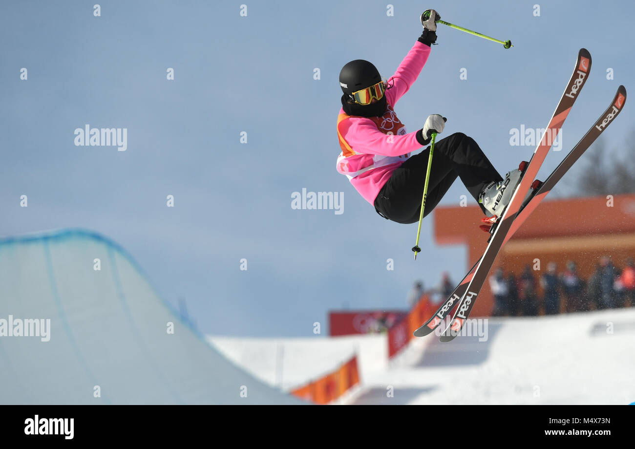 19 February 2018, South Korea, Pyeongchang, Olympics, Freestyle Skiing ...