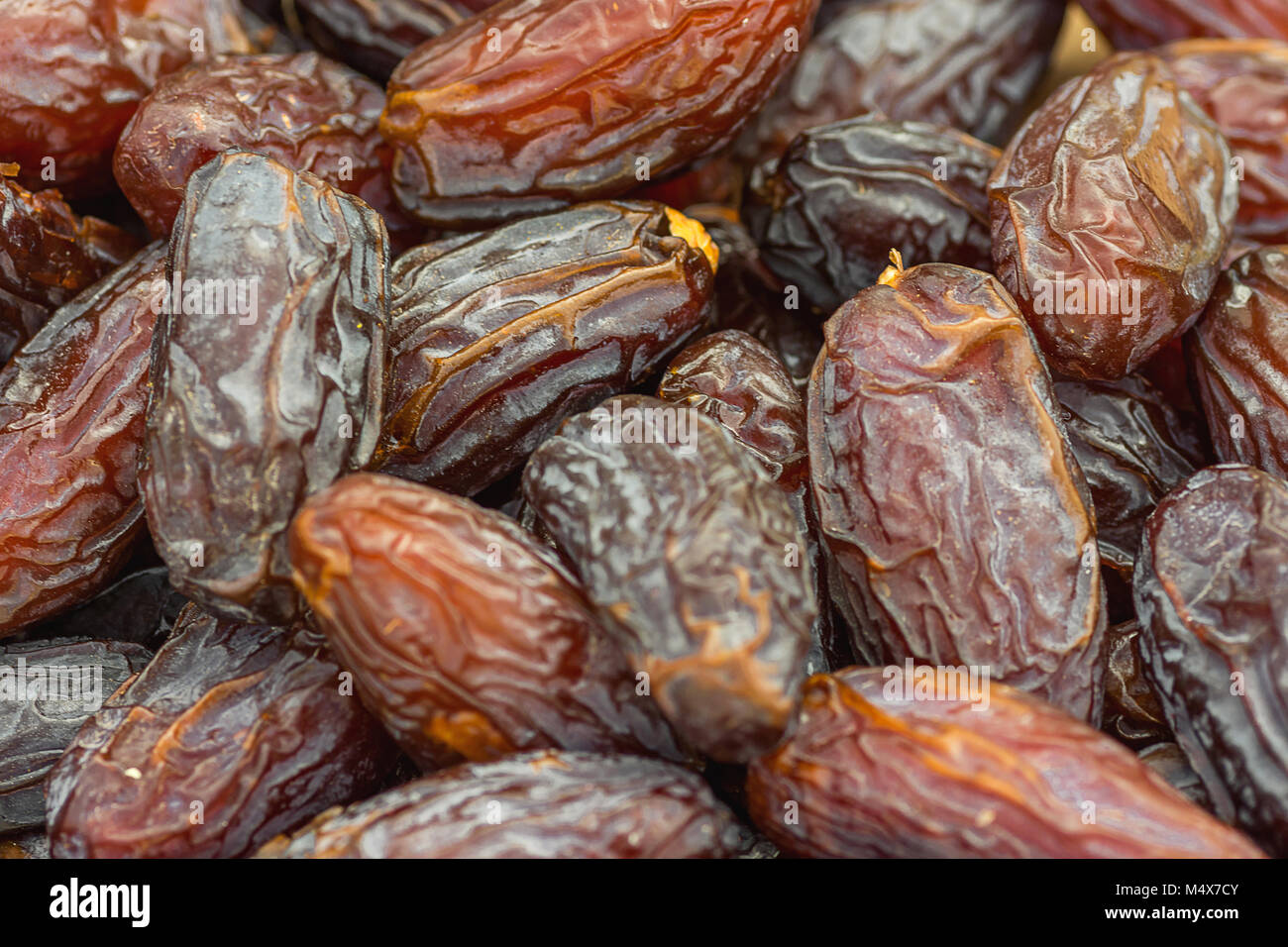 Heap of Ripe Dried Large Brown Dates at Farmers Market. Vibrant Color ...