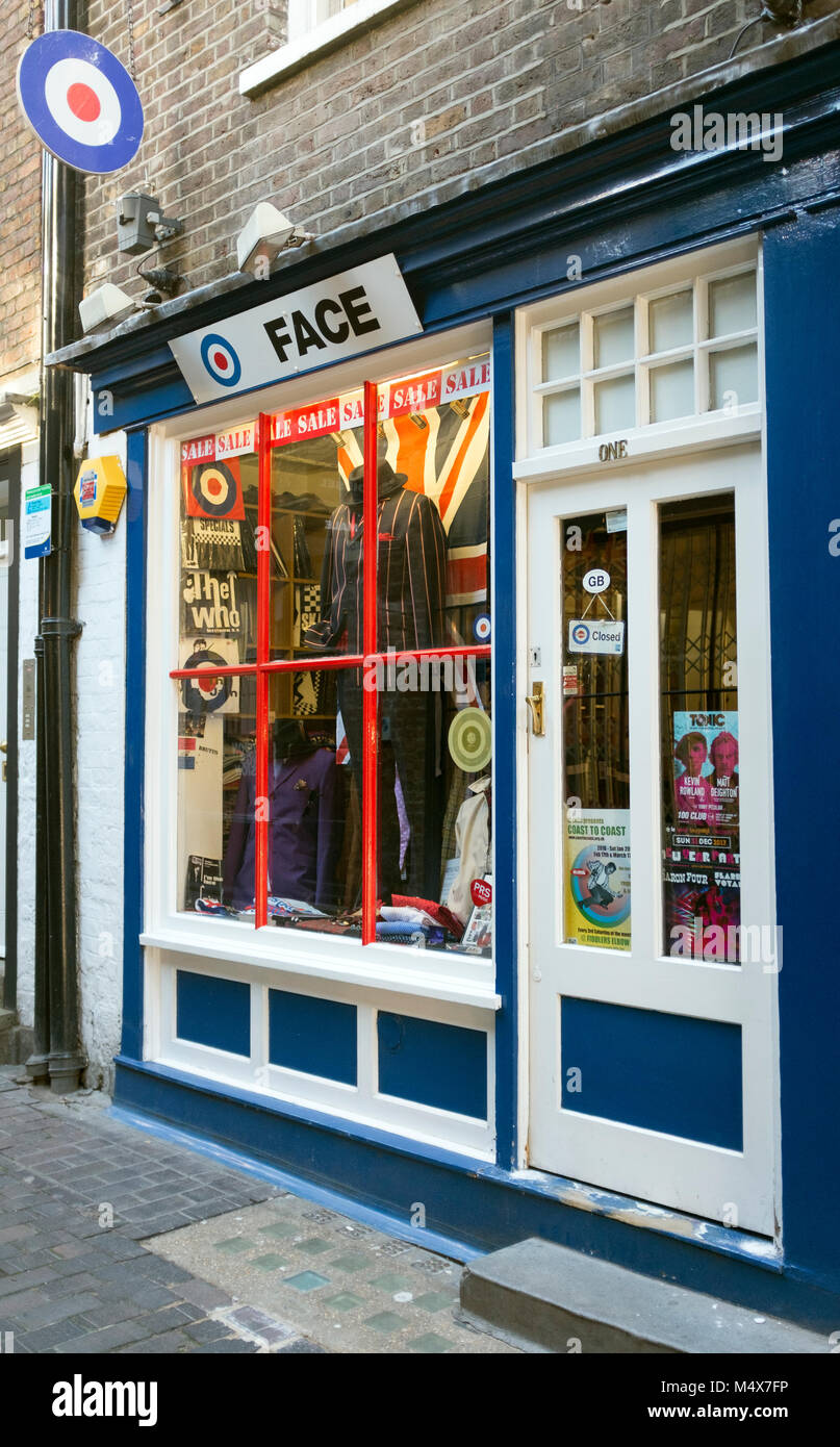Colour Photograph of The Face a mod store in Soho, London, England, UK ...