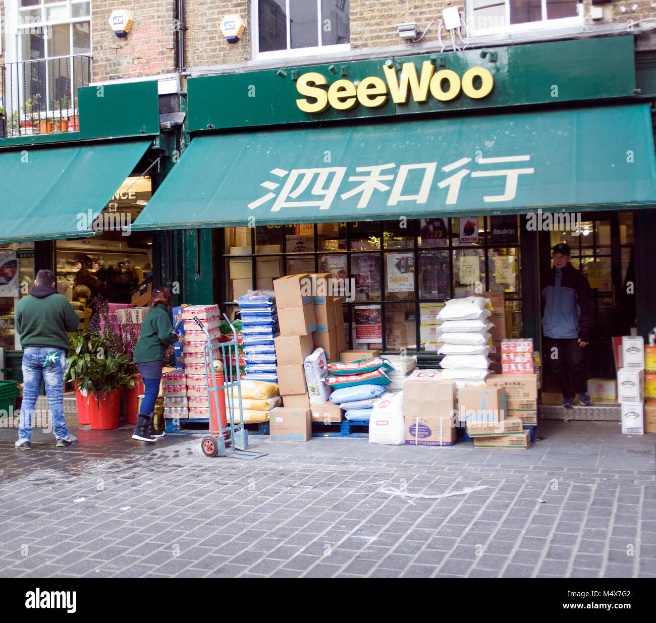 Colour Photograph of SeeWoo Chinese food store, Soho, London, England ...
