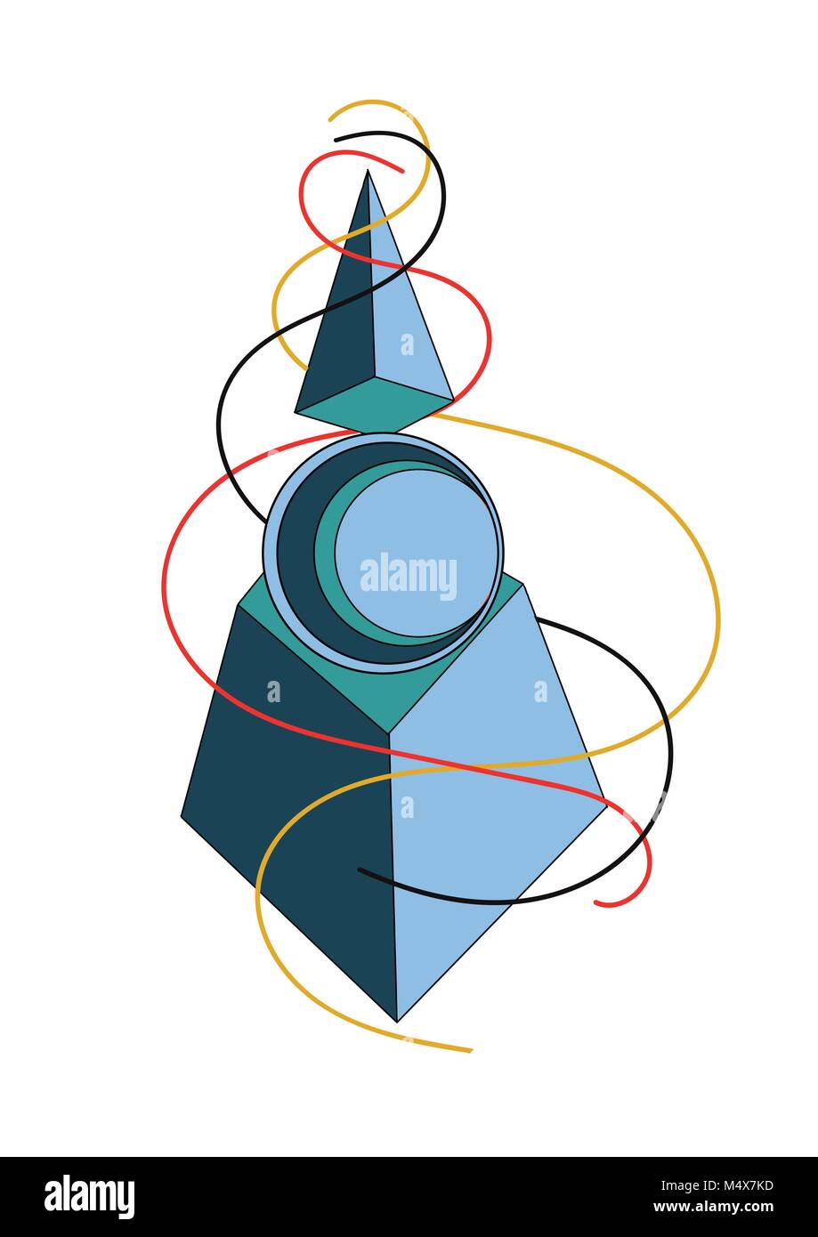 pyramid and a ball Stock Vector Image & Art - Alamy