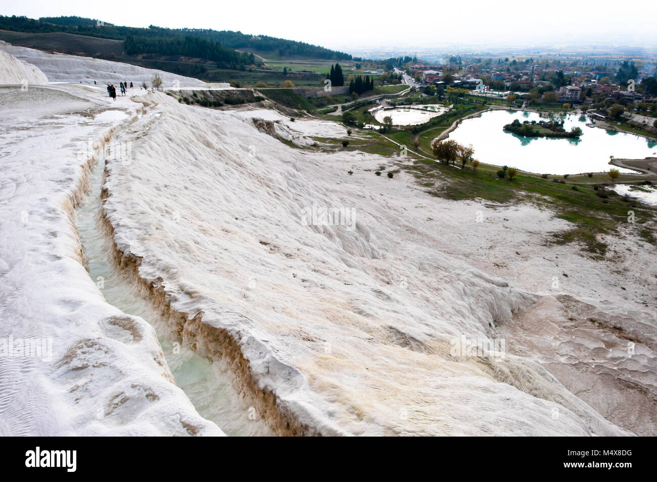 The iconic, white mineral deposits at Pamukkale, Turkey Stock Photo - Alamy