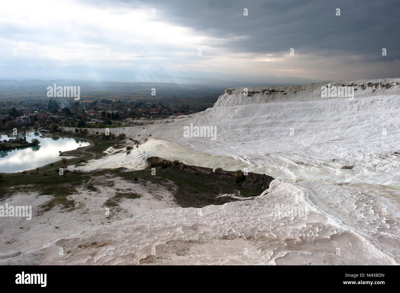 The iconic, white mineral deposits at Pamukkale, Turkey Stock Photo - Alamy