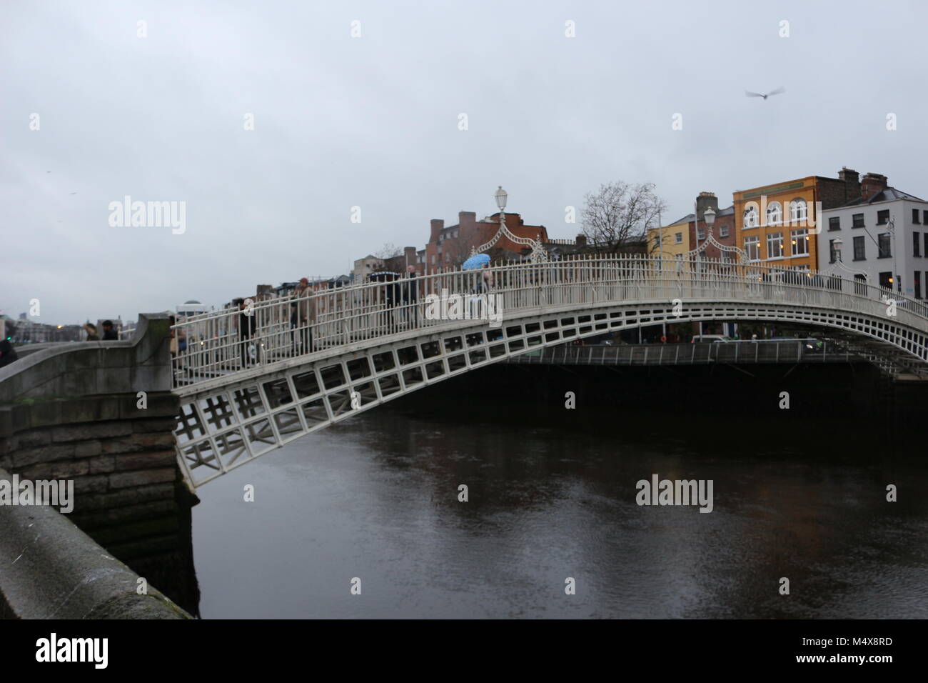 The most famous bridge in Dublin called Half penny bridge due to the ...