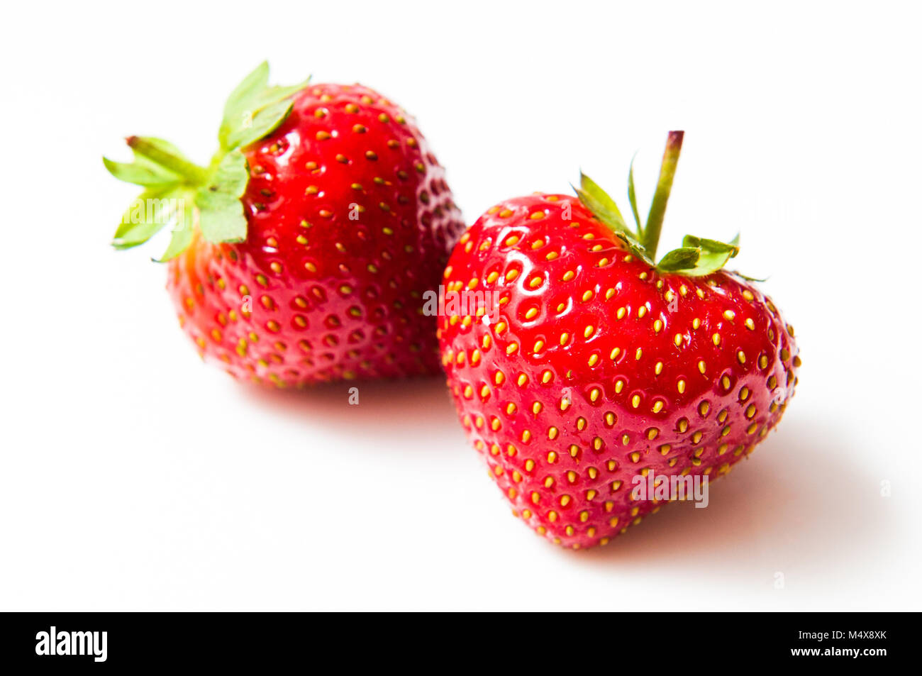 Two fresh strawberry Stock Photo - Alamy