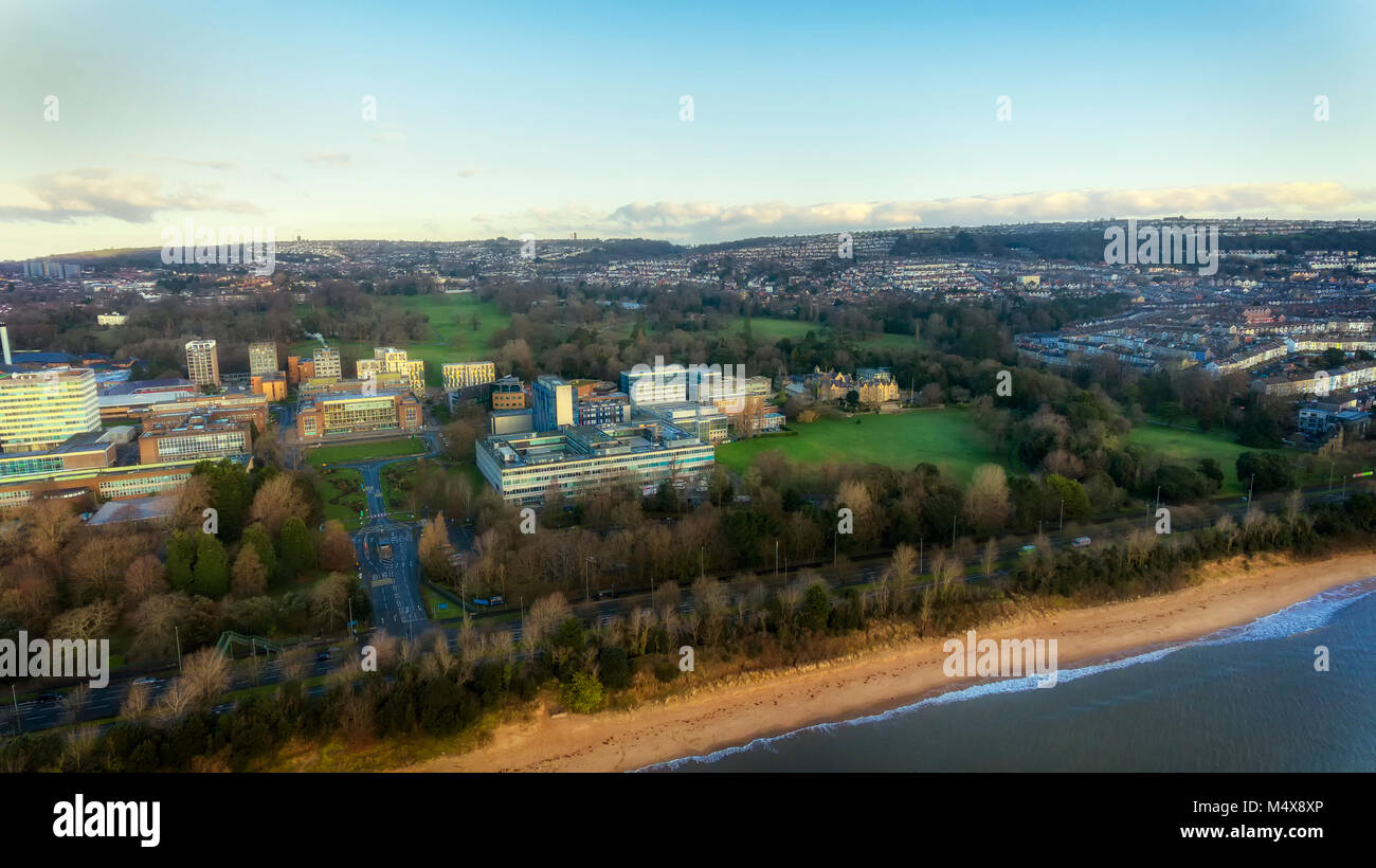 Singleton Park and Swansea University Stock Photo - Alamy