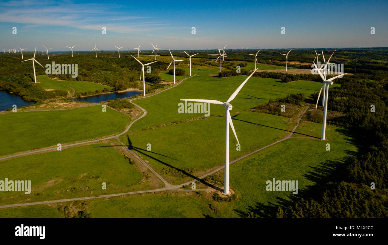 Wind turbines fueling renewable energy Stock Photo - Alamy