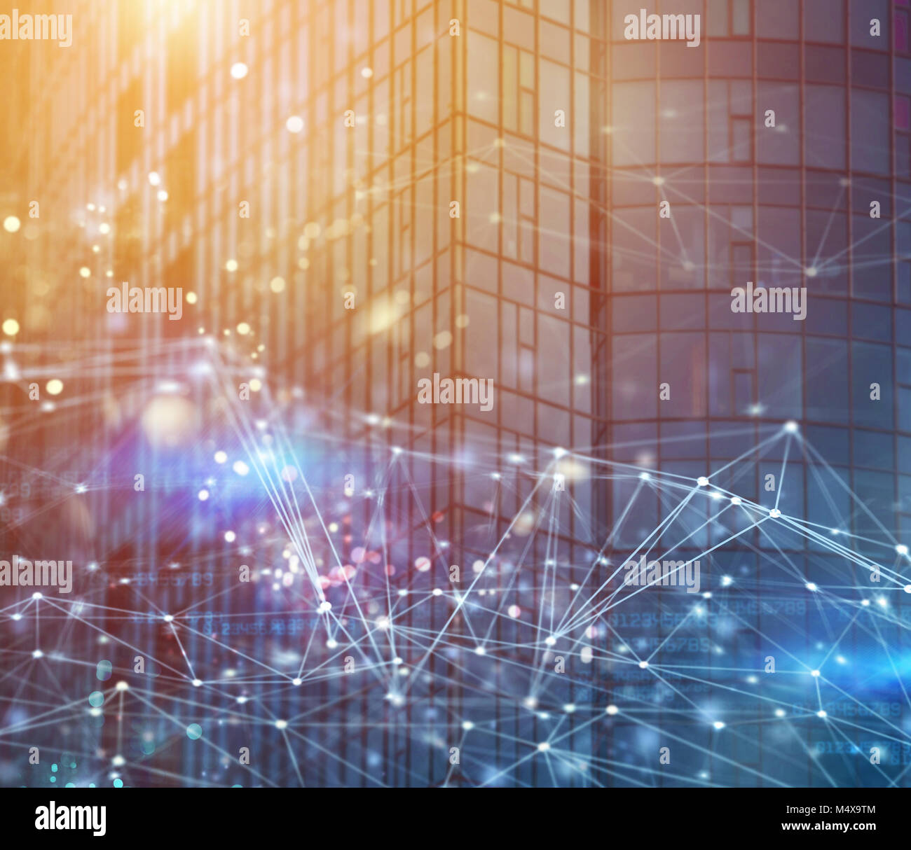 Abstract internet connection network background with motion effects ...