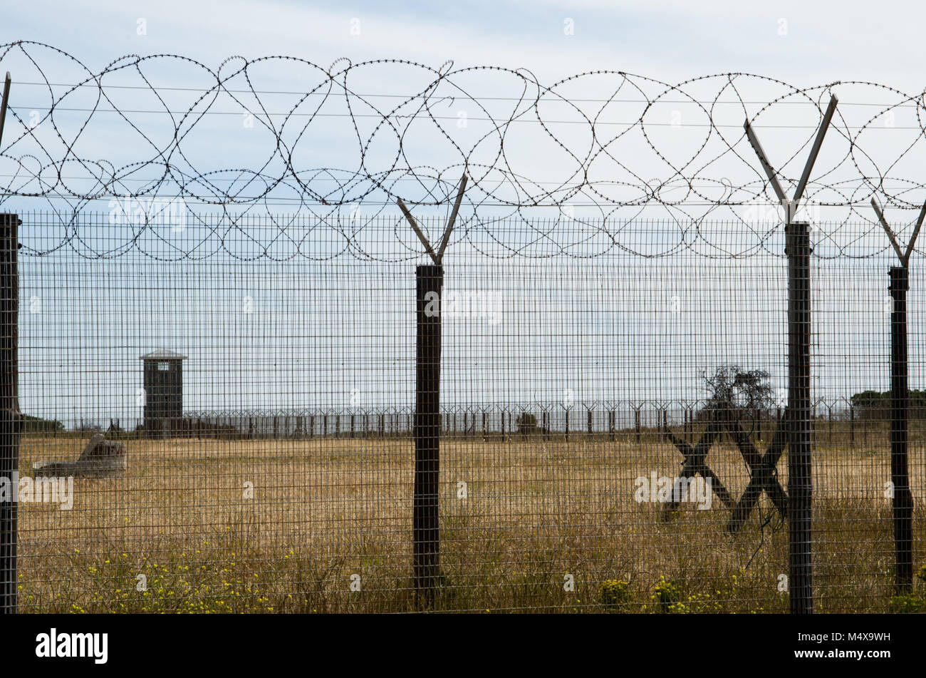 Barbed wire fence at Robben Island near Cape Town Stock Photo - Alamy