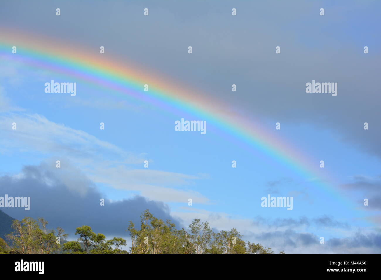 Love this Beautiful Rainbow, NSW Australia, blue sky, grey clouds Stock ...