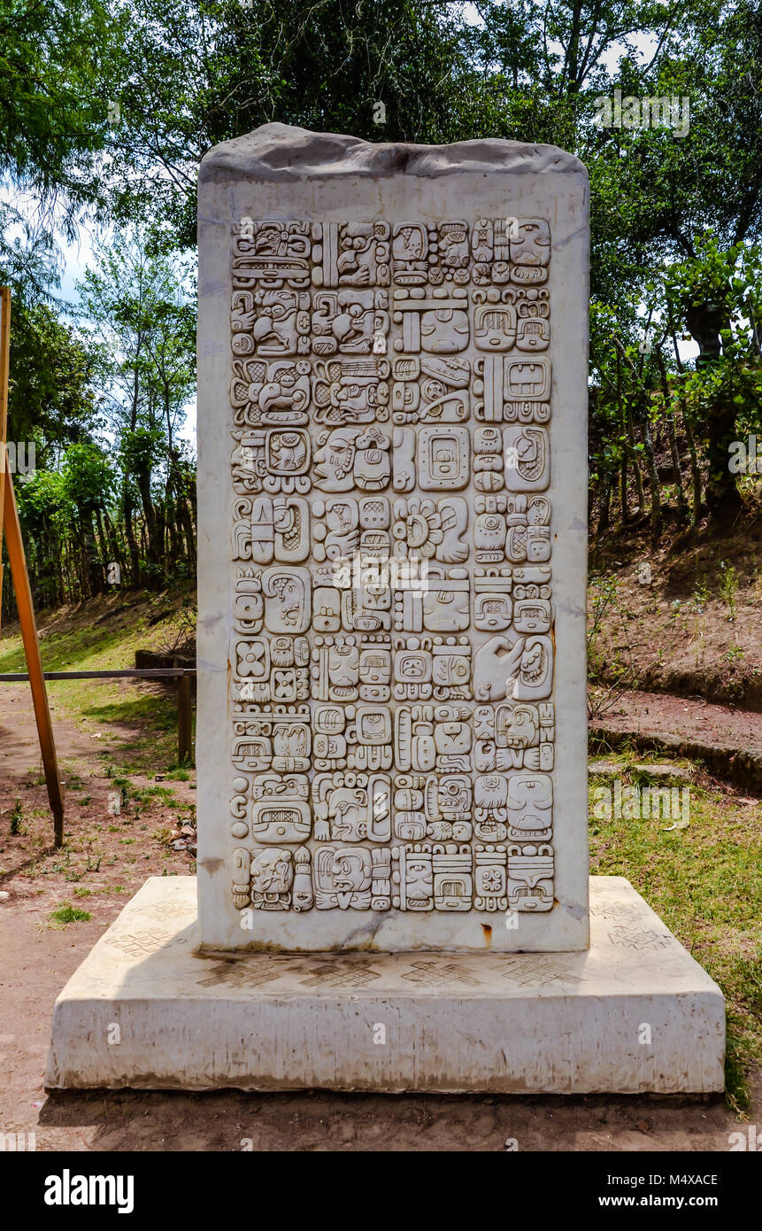 New stelae have been placed throughout Guatemala; this one tells the ...