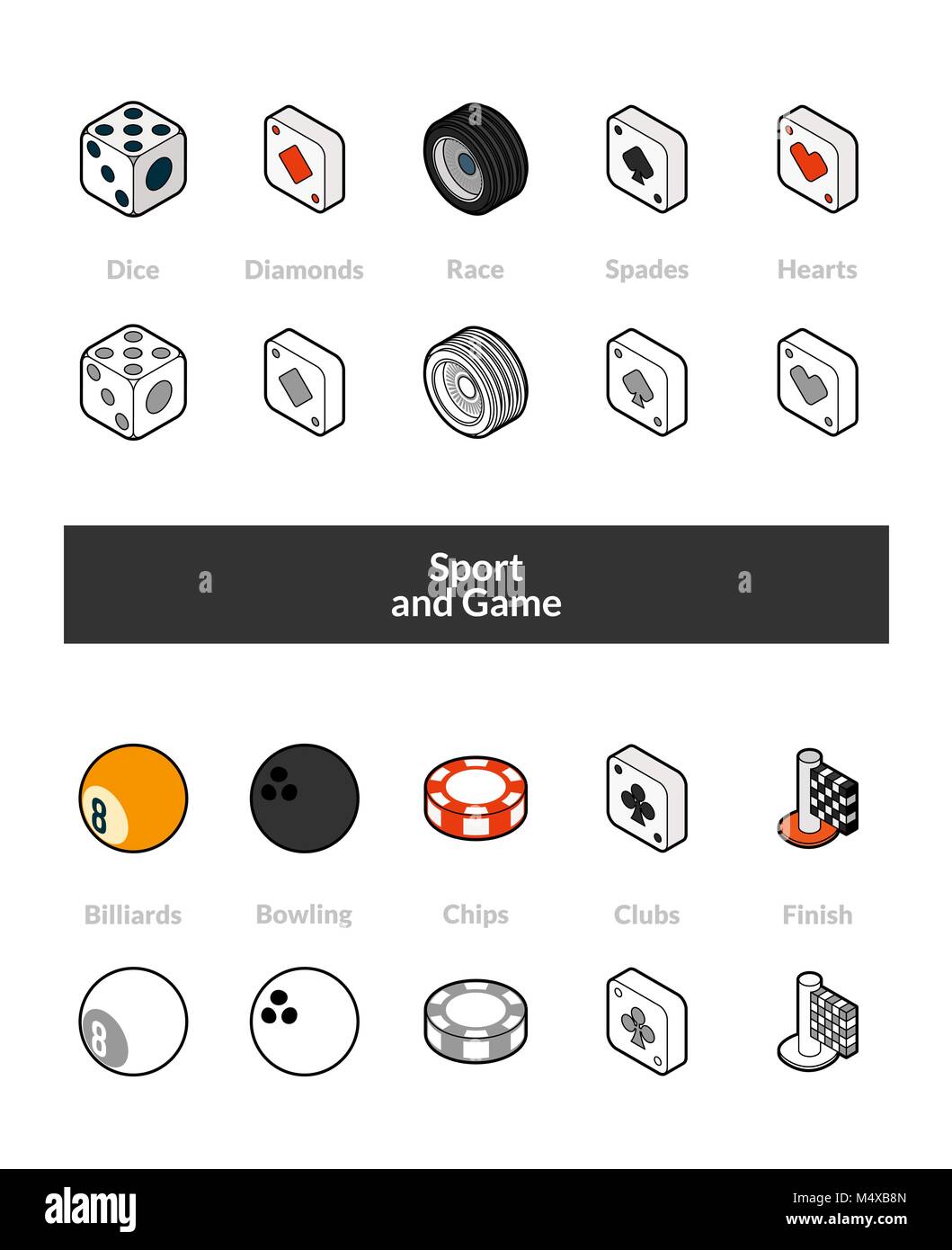 Isometric dice Cut Out Stock Images & Pictures - Alamy