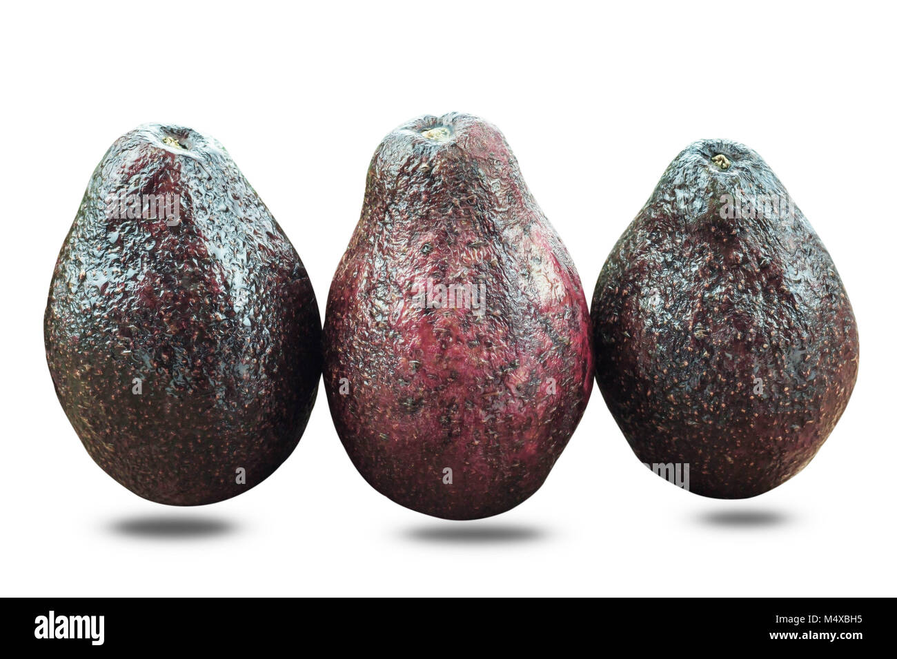black avocado is rotten on a white background Stock Photo - Alamy