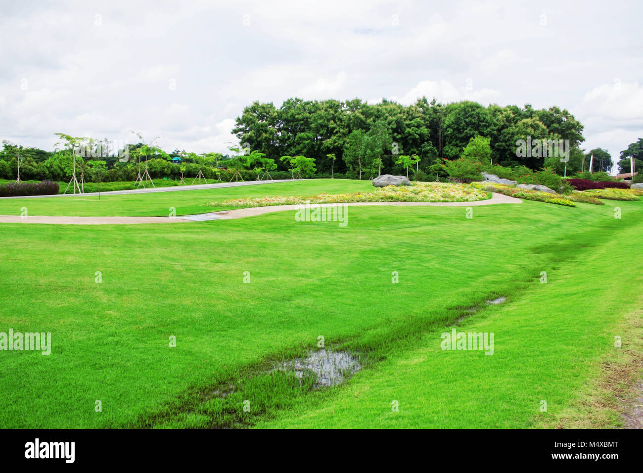 Flooded garden lawn hi-res stock photography and images - Alamy