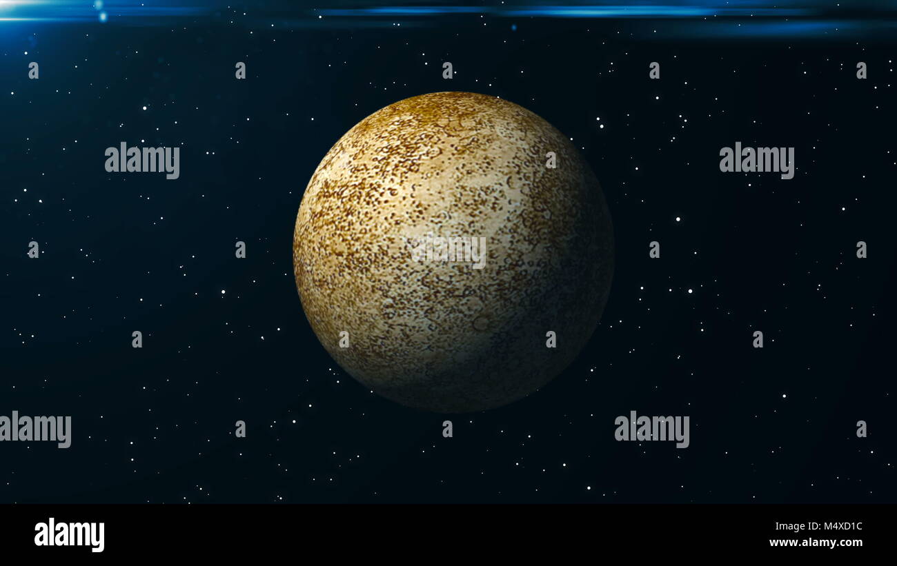 Mercury planet. Abstract space background. 3d rendering backdrop Stock ...