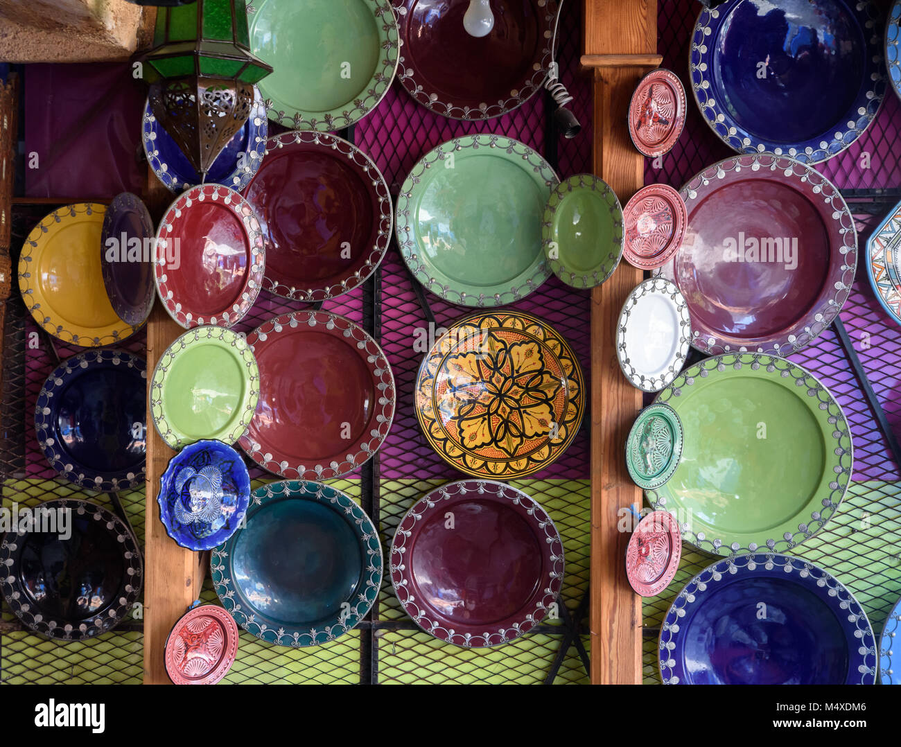 Traditional arabic handcrafted, colorful decorated plates Stock Photo ...