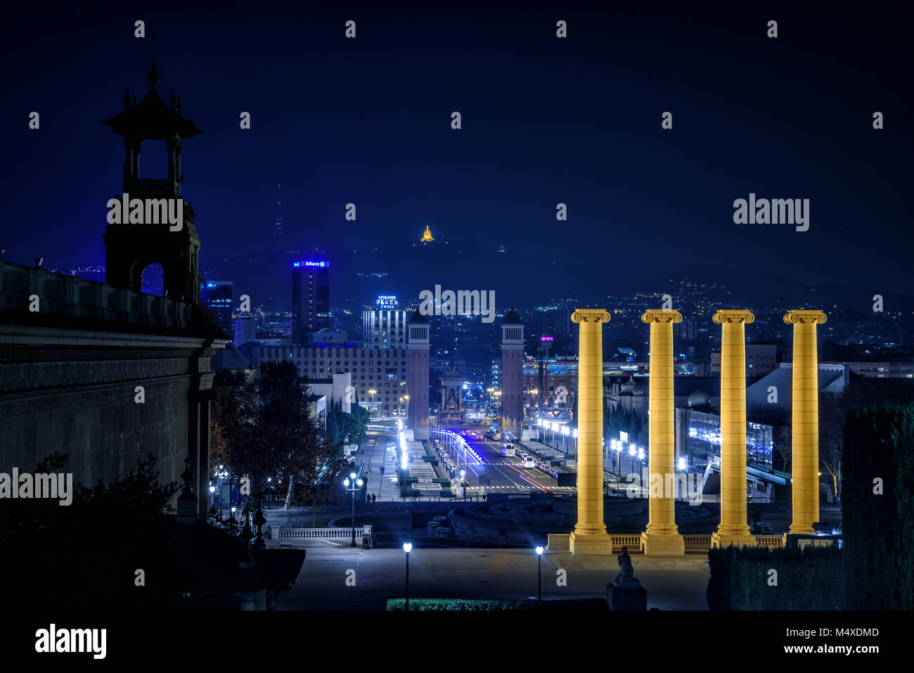 Night top view barcelona hi-res stock photography and images - Alamy