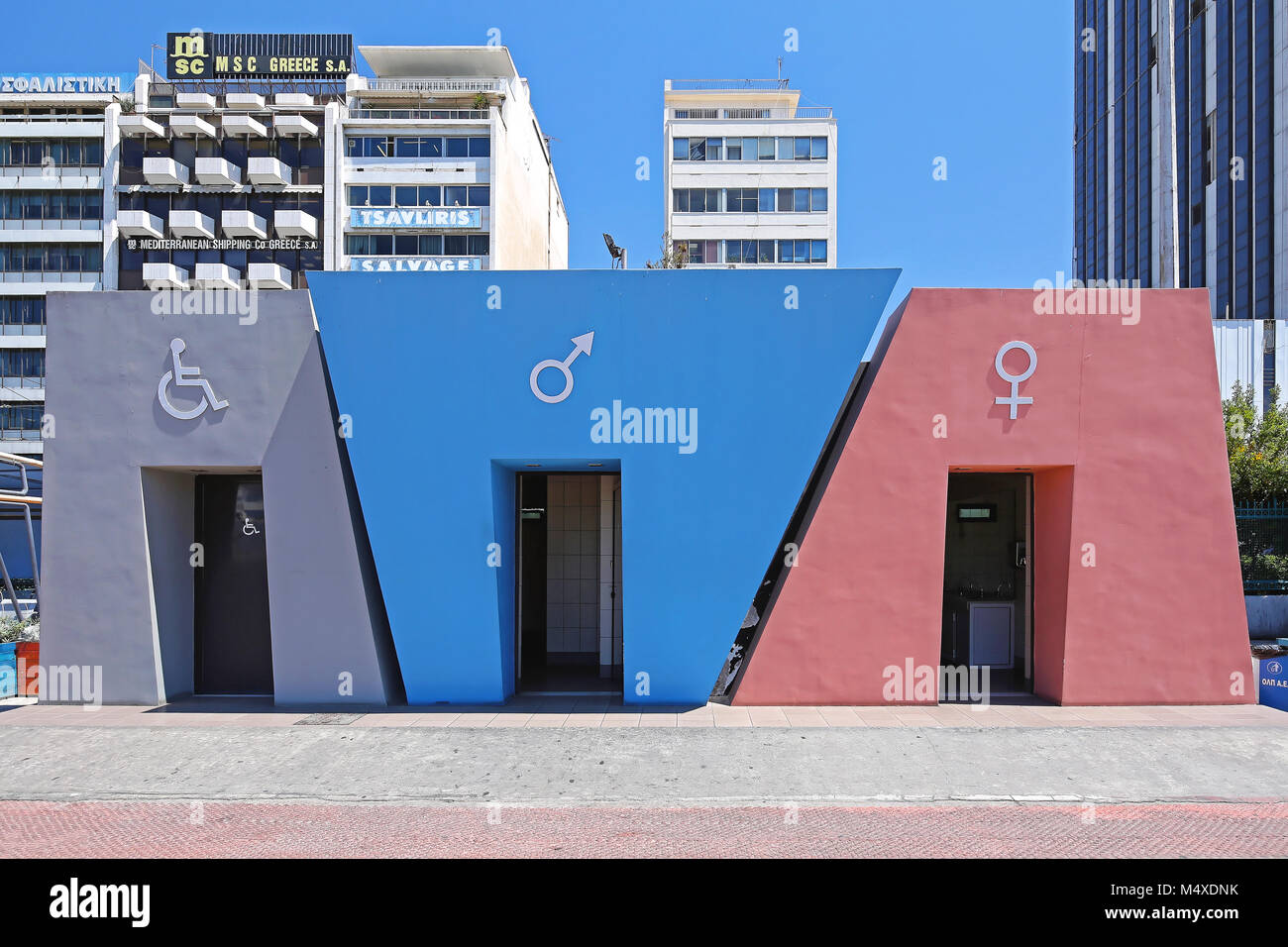 Public bathroom doors hi-res stock photography and images - Alamy