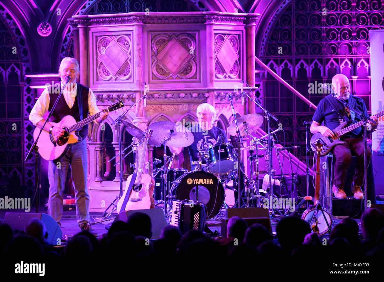 Simon Nicol, Gerry Conway, Dave Pegg of Fairport Convention playing at ...
