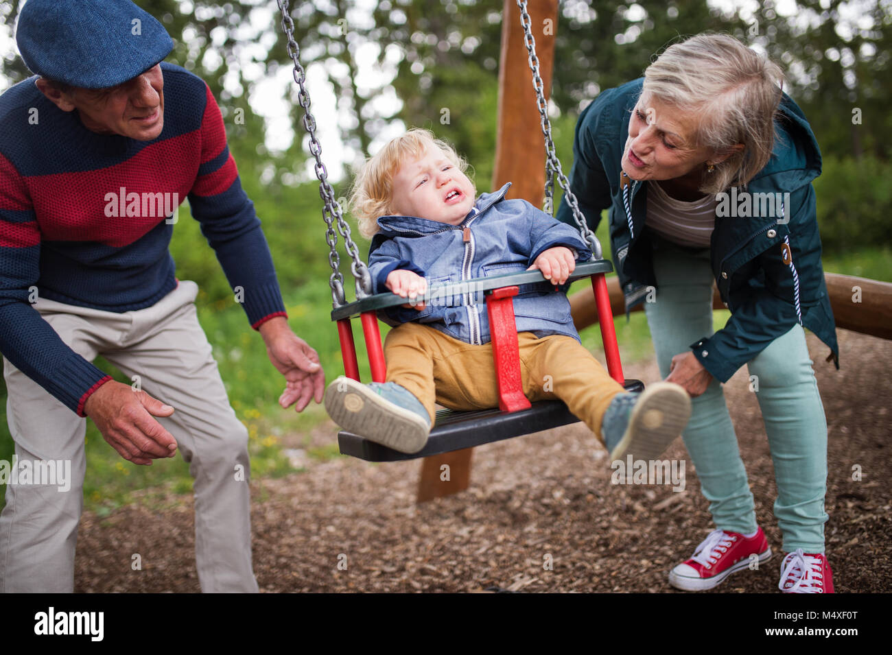 Child playground crying hi-res stock photography and images - Alamy