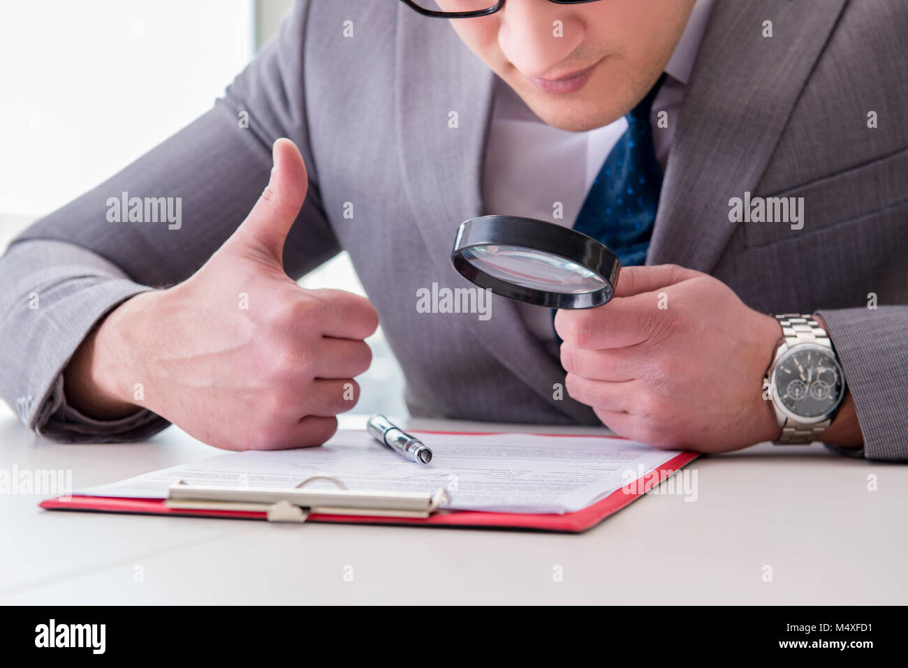 Auditor looking errors in hi-res stock photography and images - Alamy