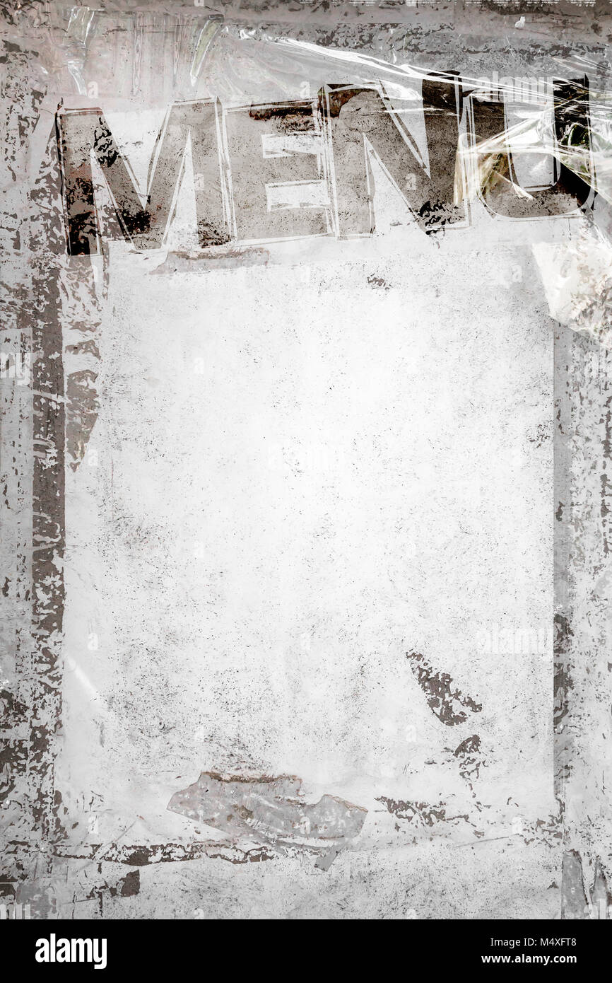 Menu background with old marking tapes Stock Photo - Alamy