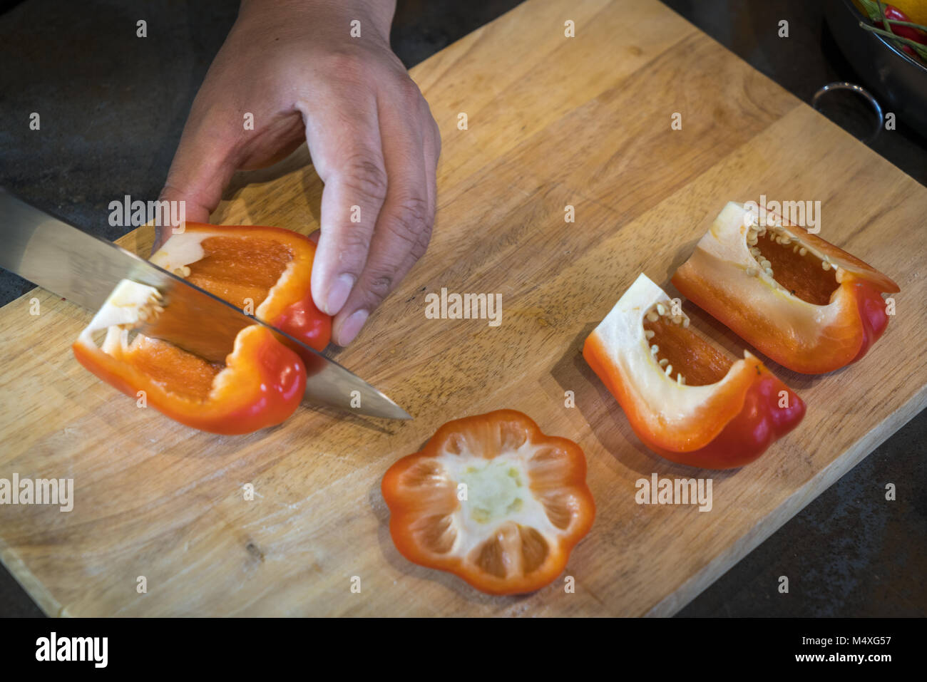 Cross section red bell pepper hi-res stock photography and images - Alamy