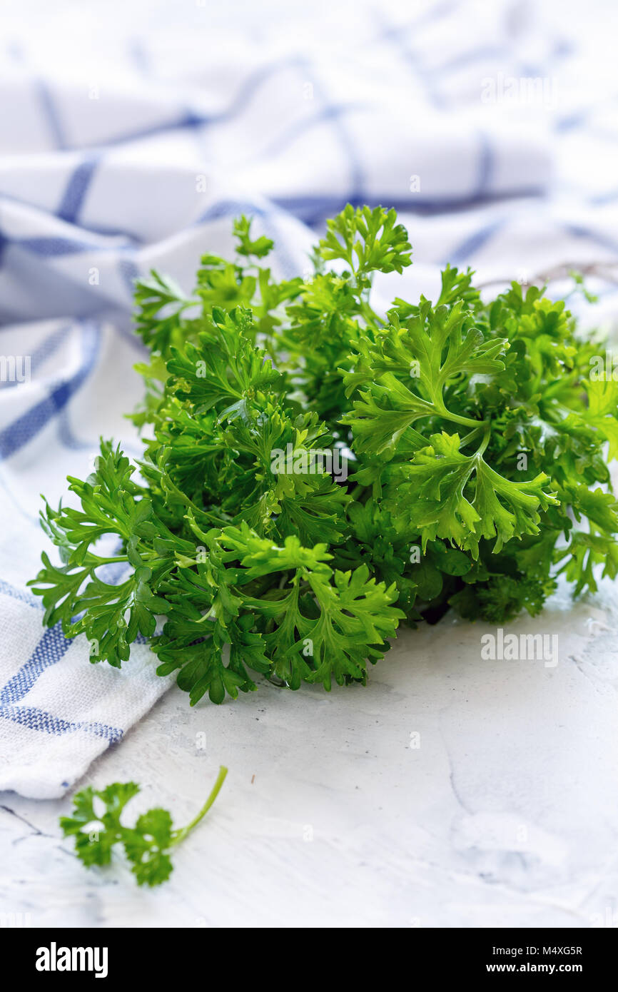 Selective focus fresh parsley hi-res stock photography and images - Alamy