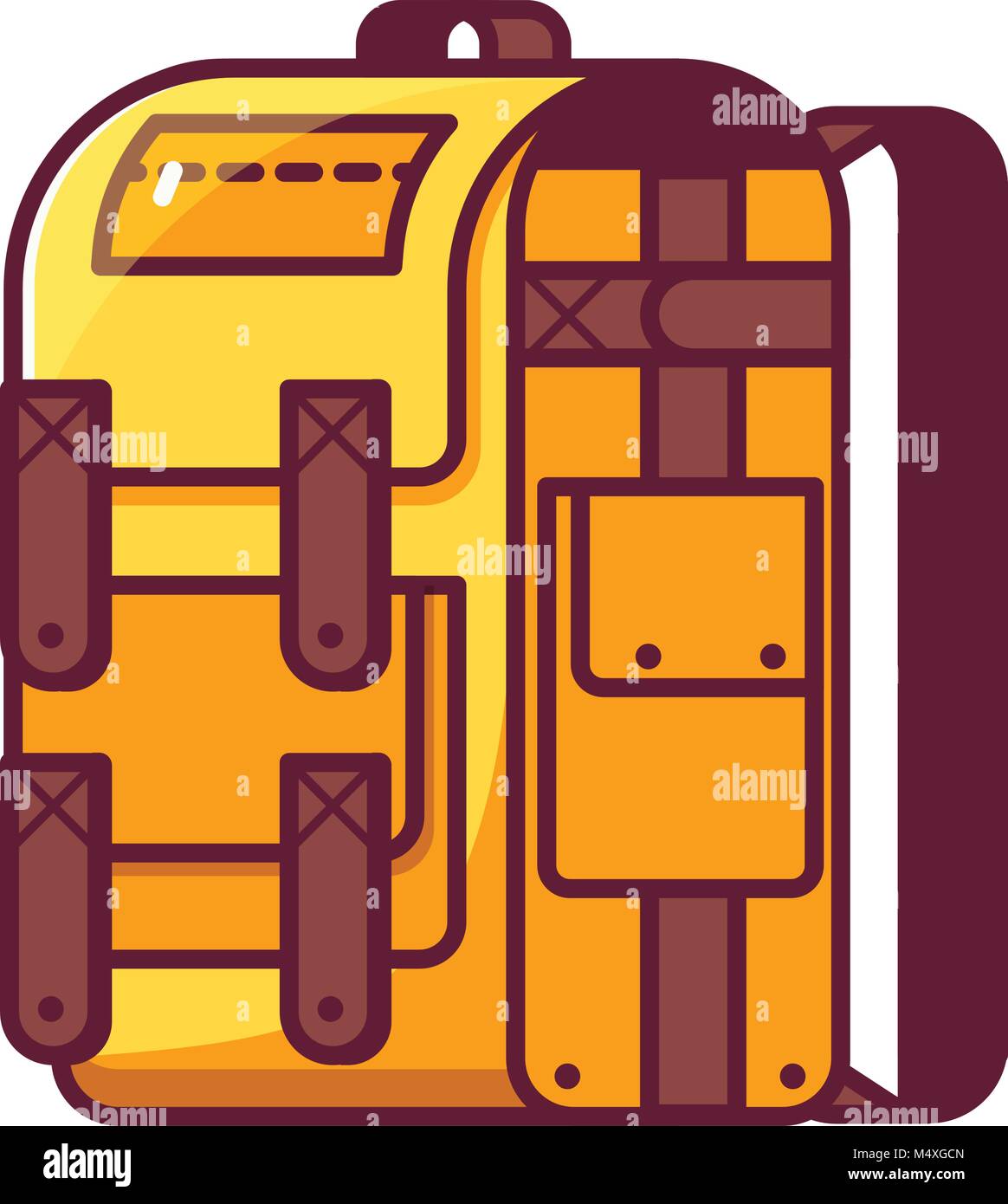 Yellow Hiking Backpack Icon Stock Vector Image & Art - Alamy
