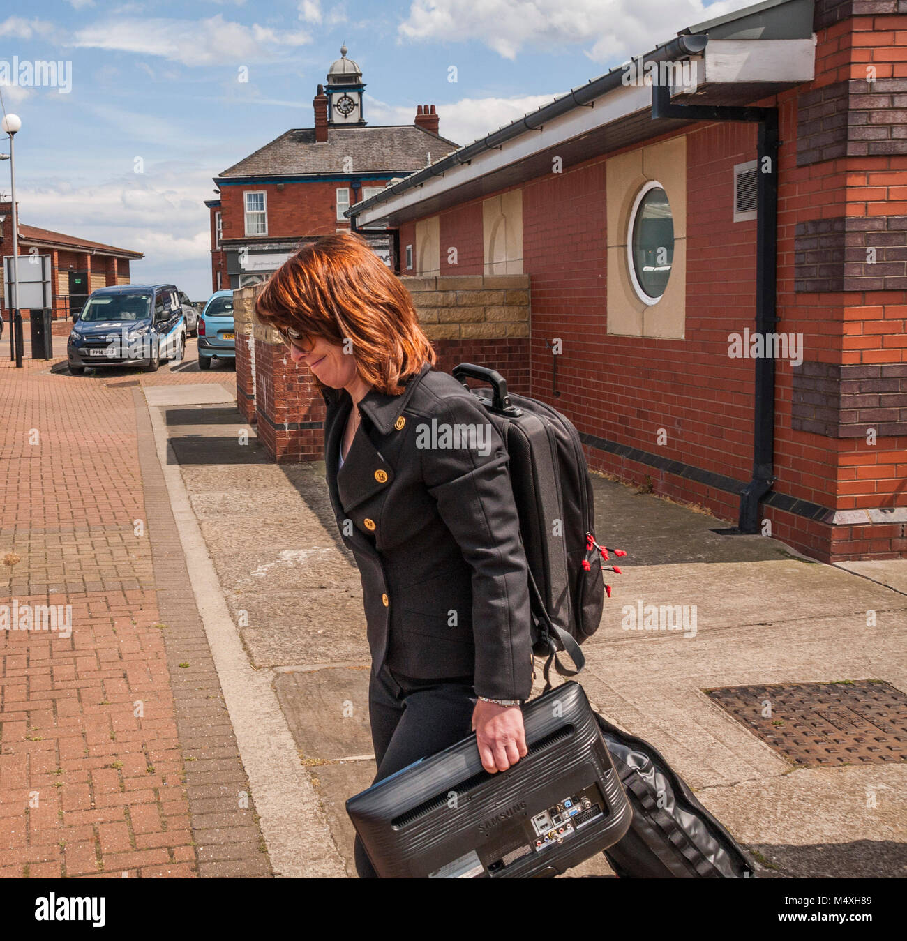 Kay Burley,Sky News correspondent leaves Hartlepool marina after ...
