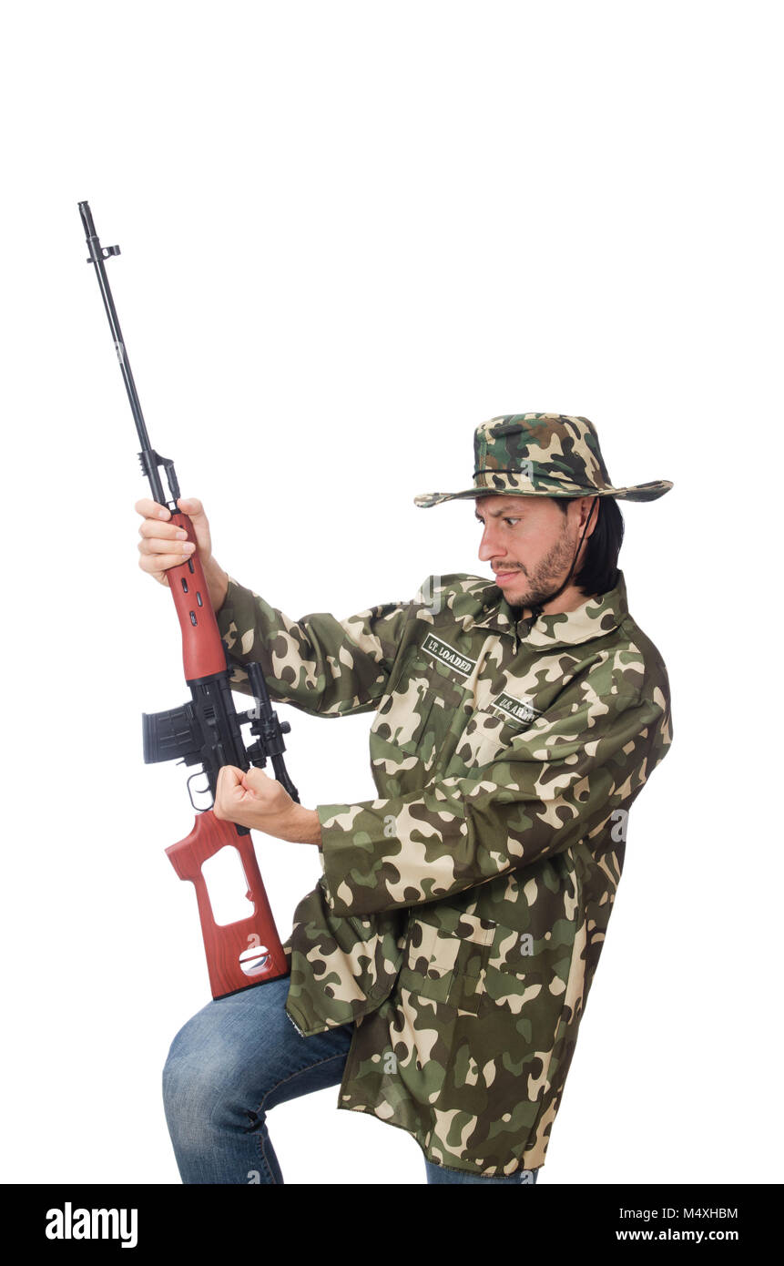 Man reloading assault rifle hi-res stock photography and images - Alamy