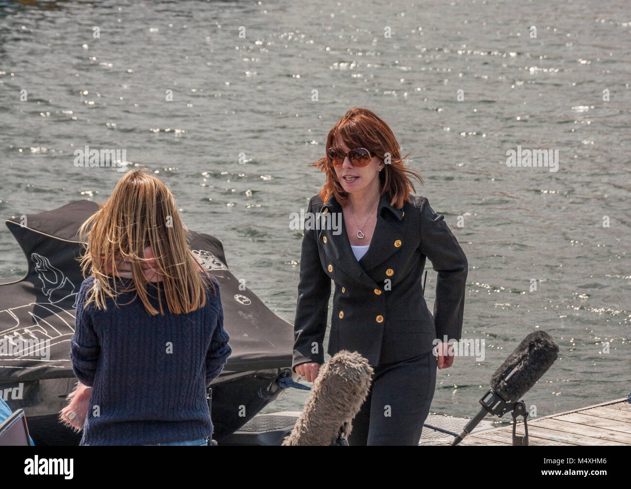 Kay Burley,Sky News correspondent at The Marina,Hartlepool,England,UK ...