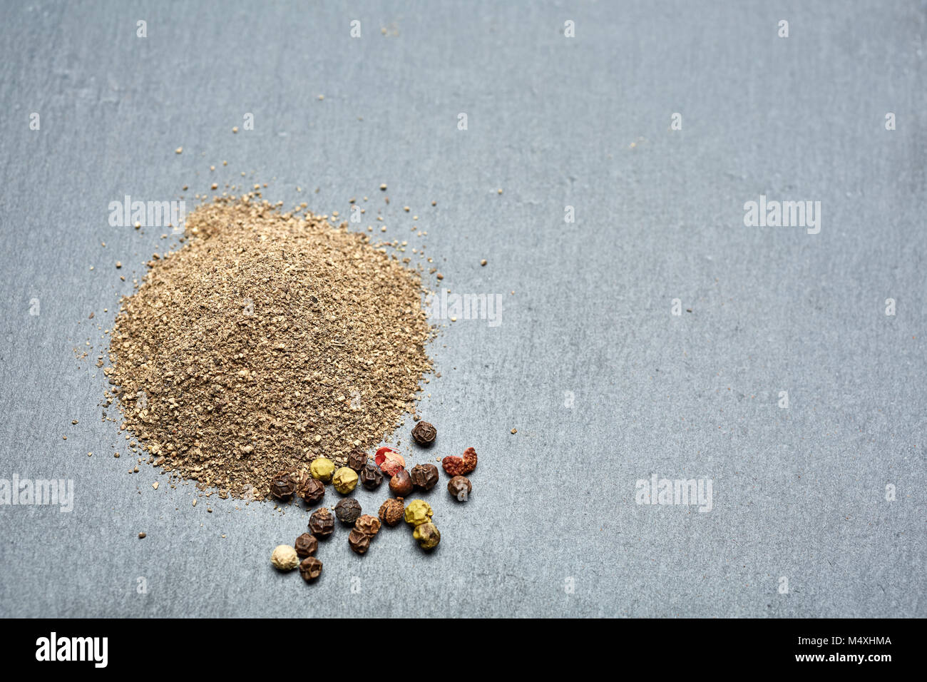 Top view on the texture background of black pepper powder Stock Photo ...