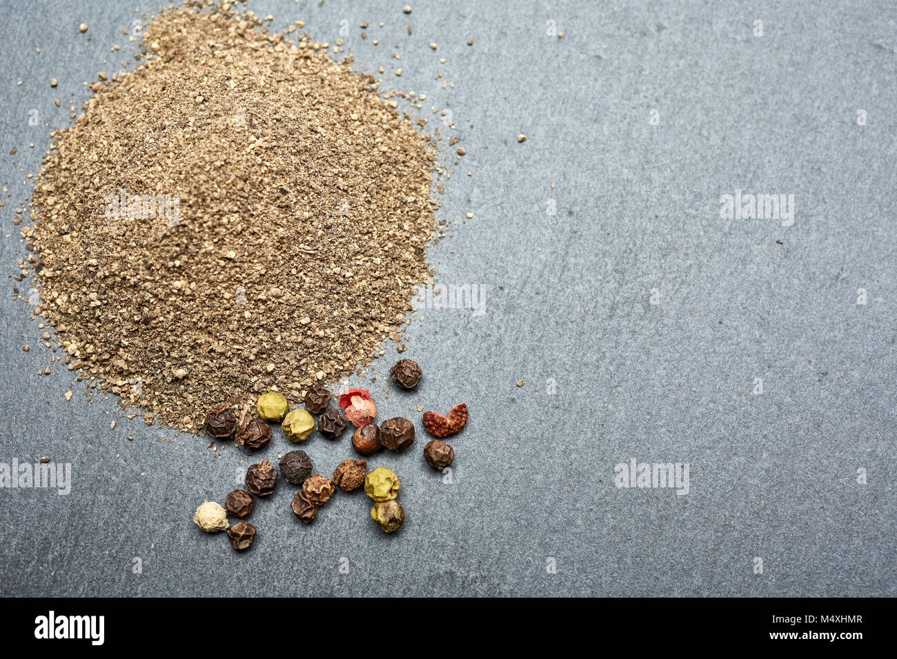 Top view on the texture background of black pepper powder Stock Photo ...